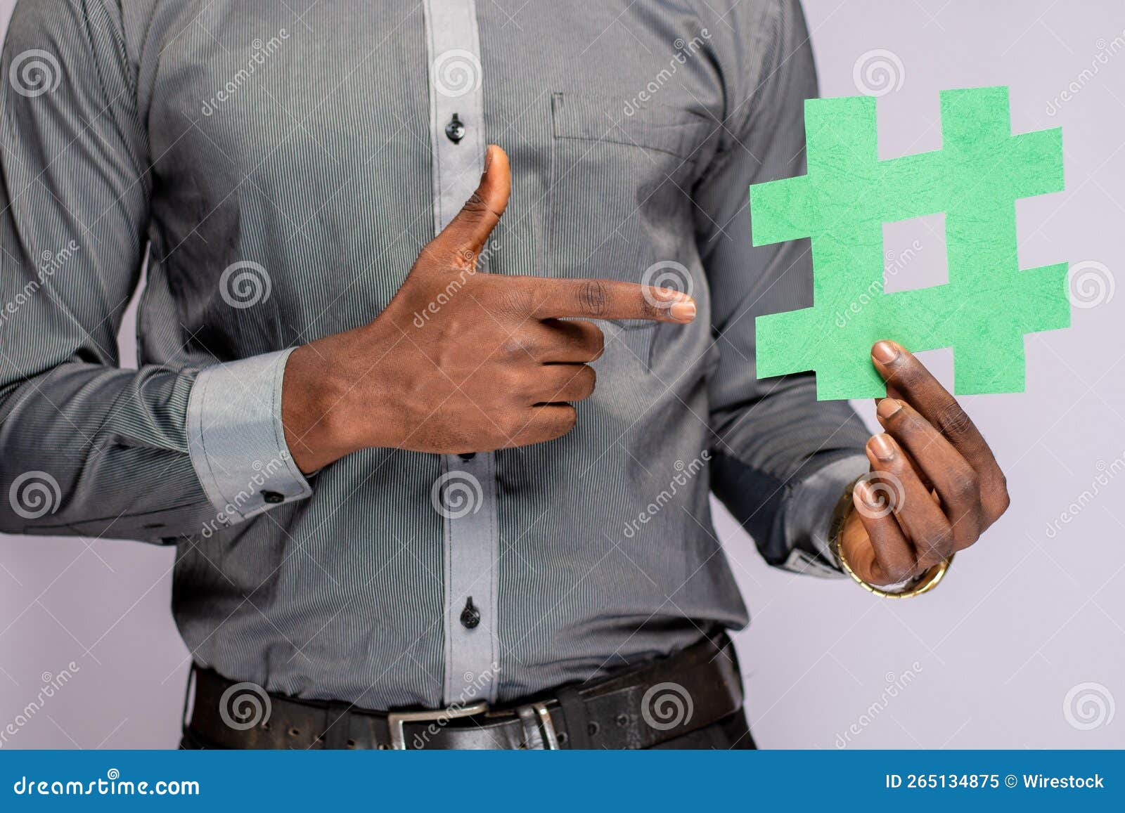 Man Holding a Hashtag Symbol Stock Image - Image of media, hands: 265134875