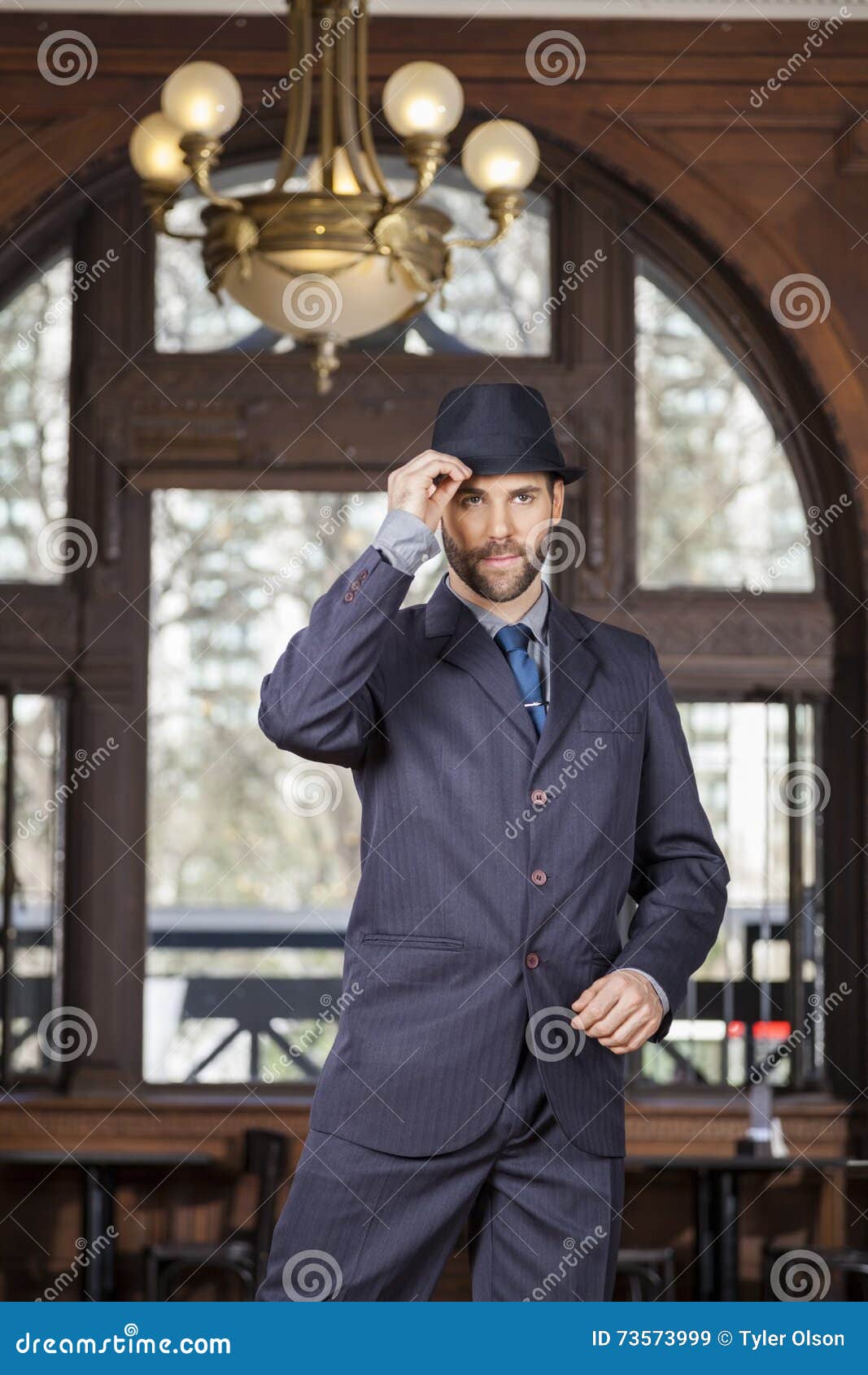 Man Holding Hat while Performing Tango in Cafe Stock Image - Image of ...