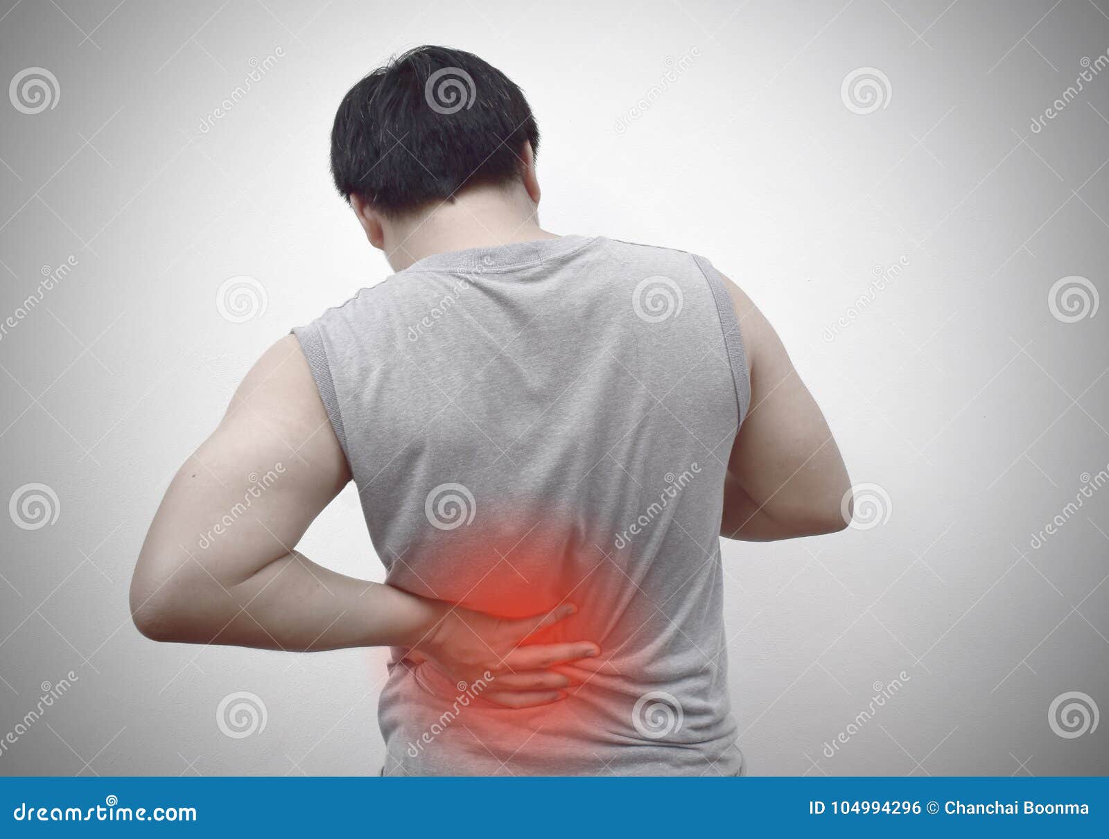 The man has backache stock photo. Image of hurt, injury - 104994296