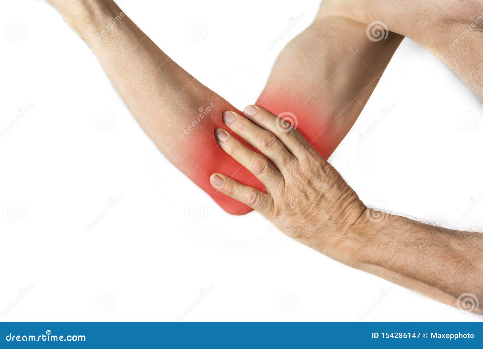 Man Holding His Elbow. Injury Concept Stock Image - Image of injury ...