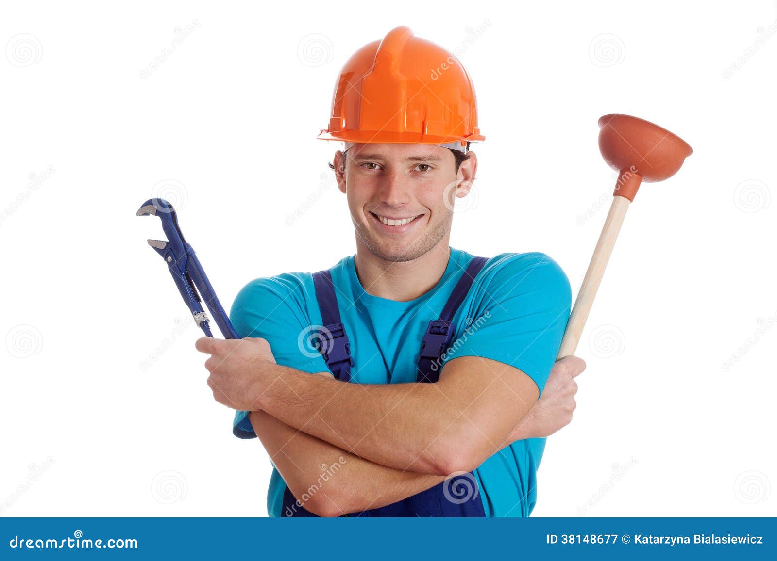 Man Holding Hydraulic Tools Stock Image - Image of builder, isolated ...