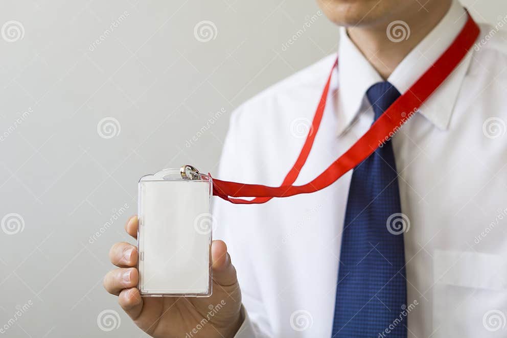 Man holding ID card stock image. Image of concept, elements - 89113803
