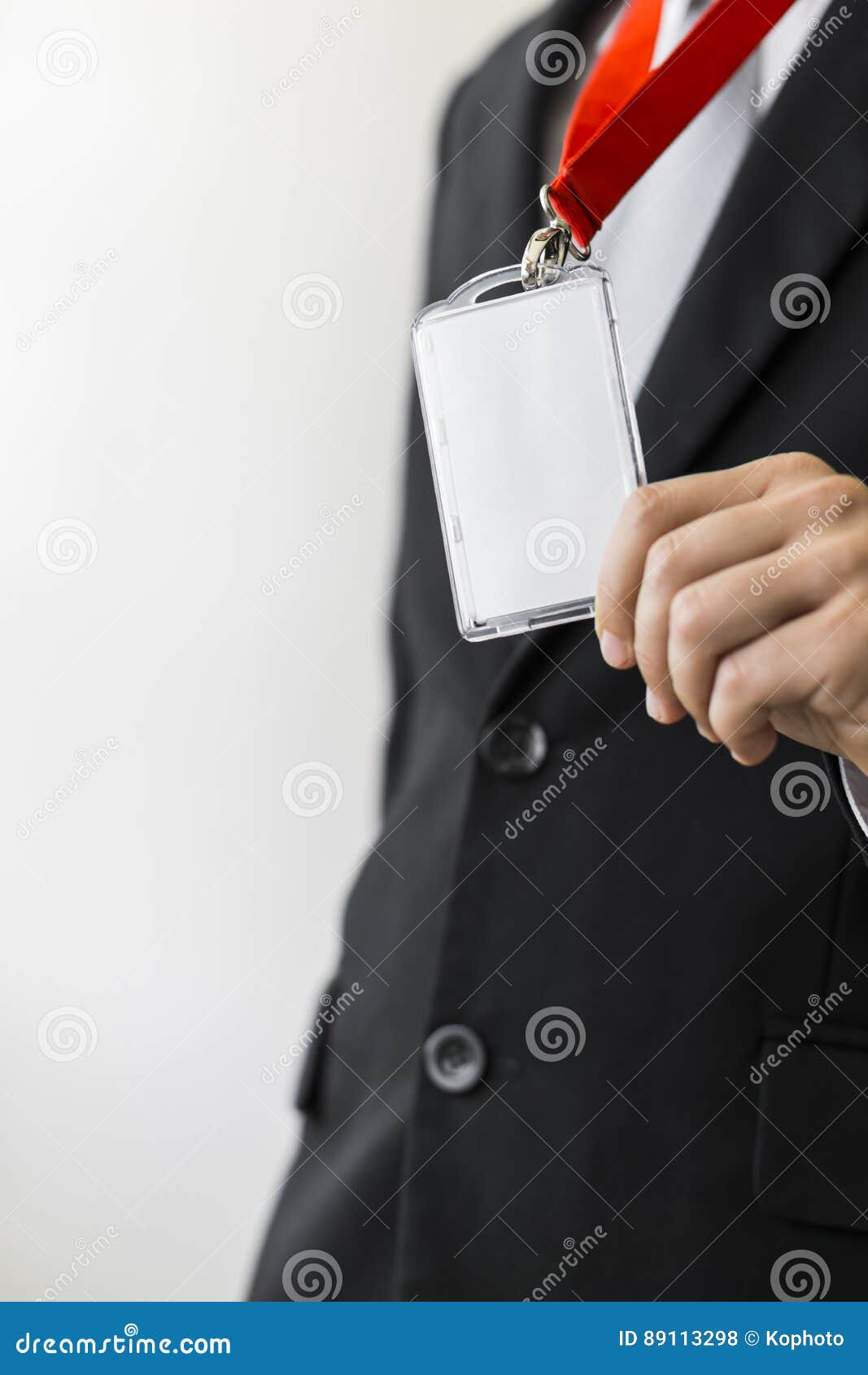Man Holding Identification Card. Stock Photo - Image of holder, design ...