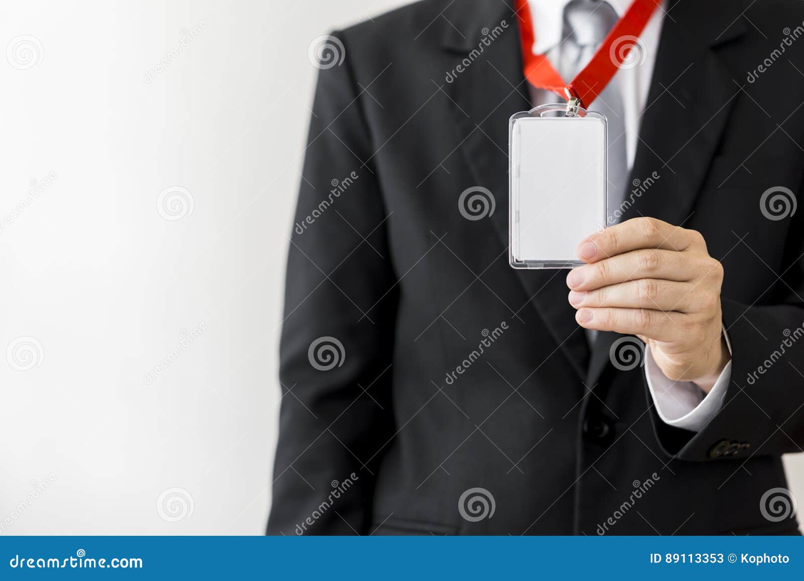 Man Holding Identification Card. Royalty-Free Stock Photo ...