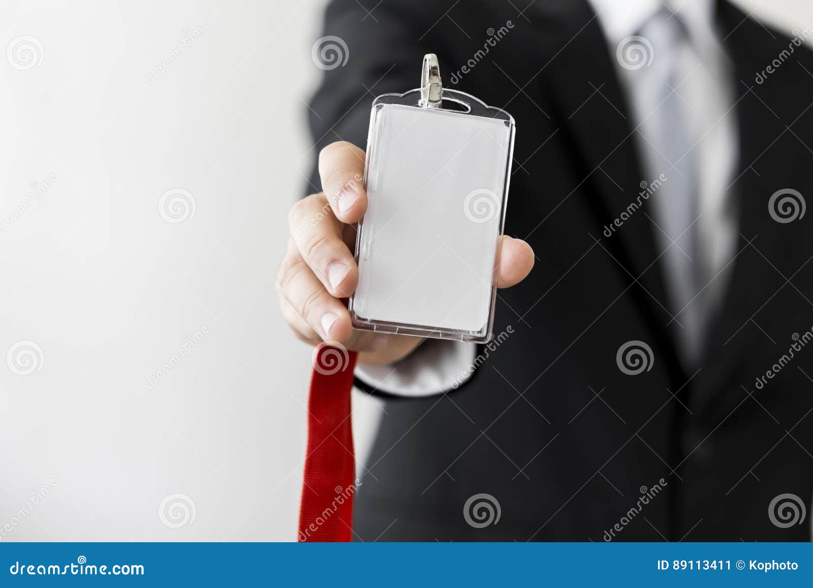 Man Holding Identification Card. Stock Image - Image of elements ...