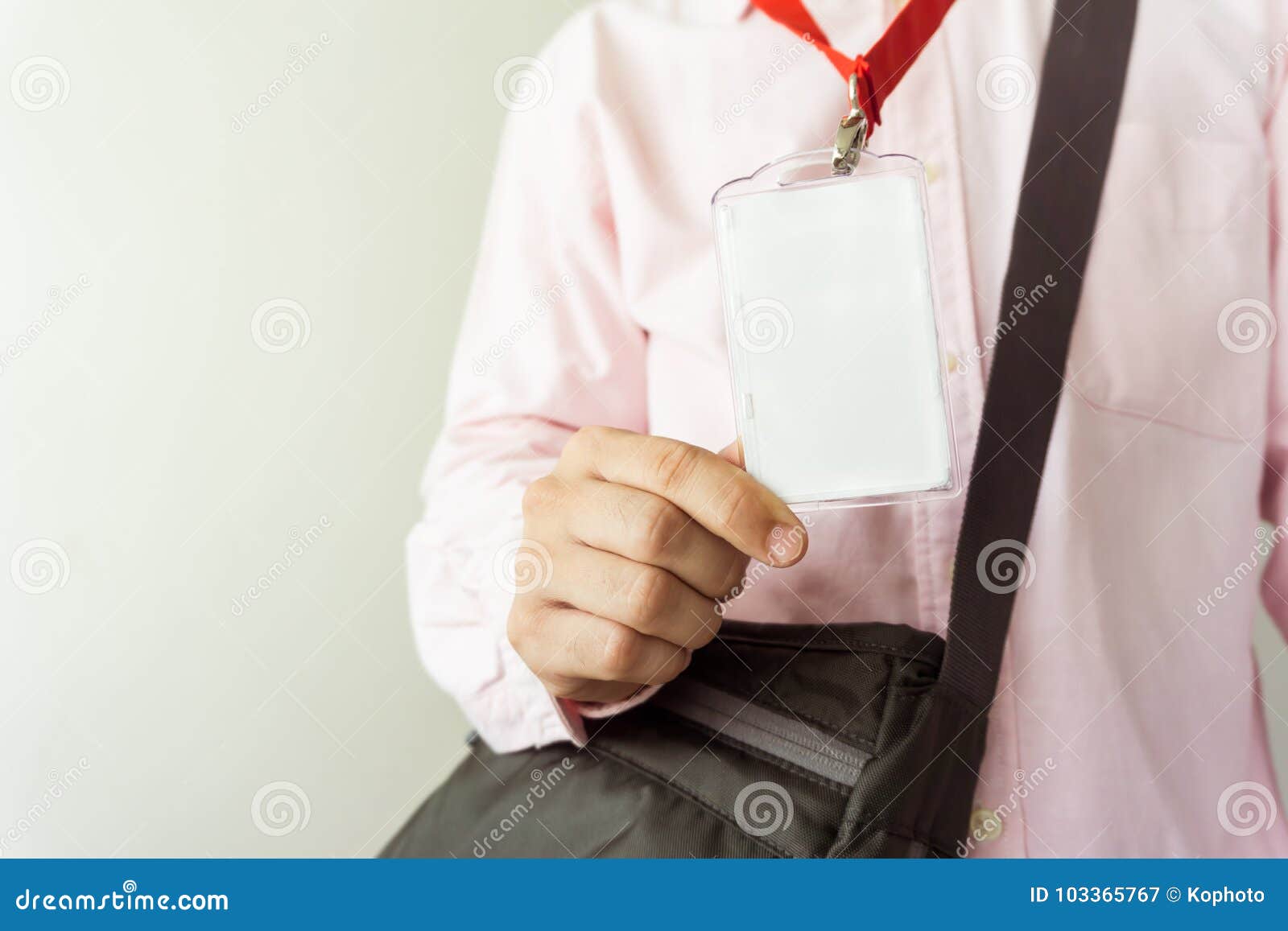 Man Holding Identification Card. Stock Image - Image of identity ...