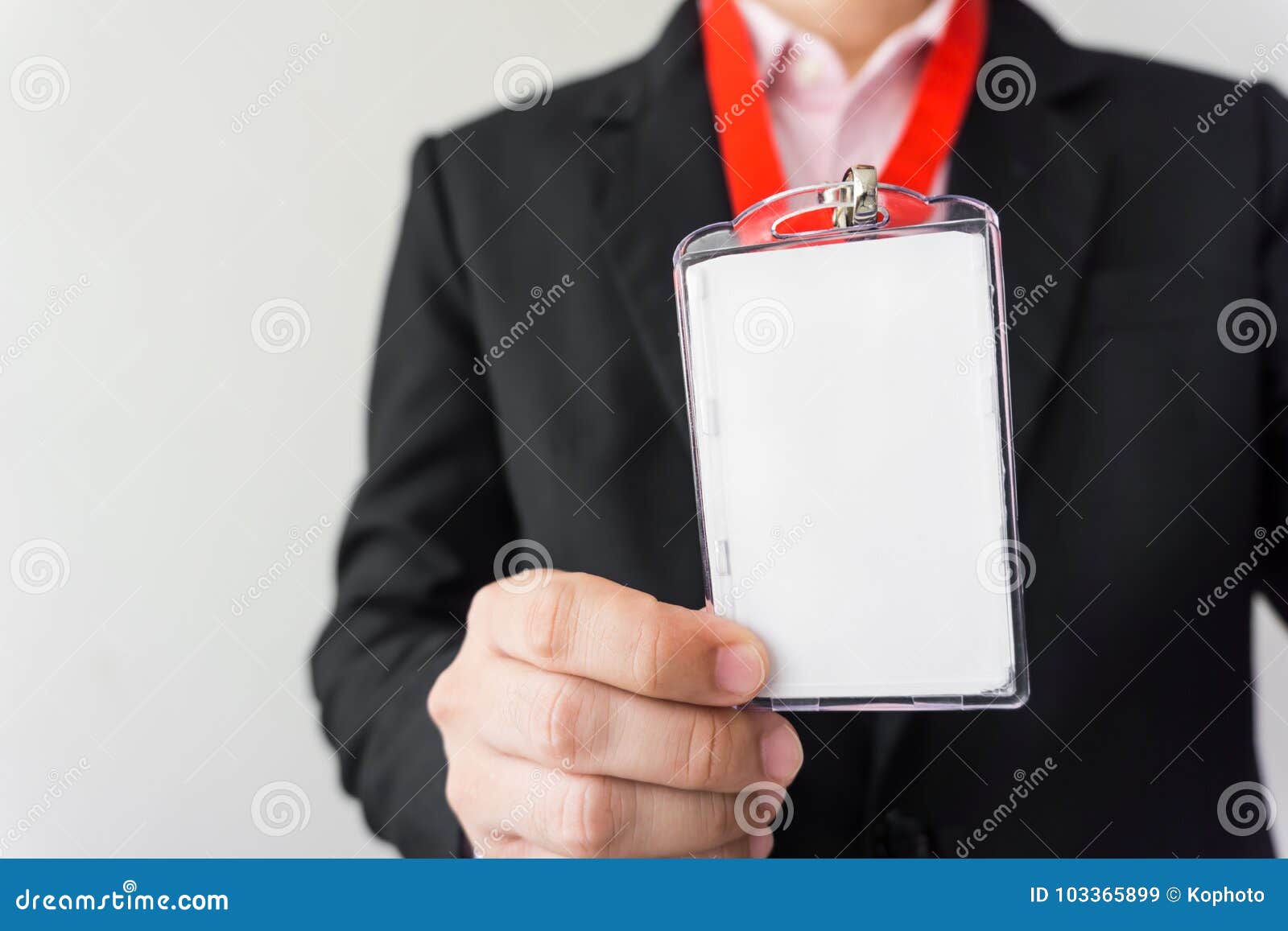 Man Holding Identification Card. Stock Image - Image of identity, card ...