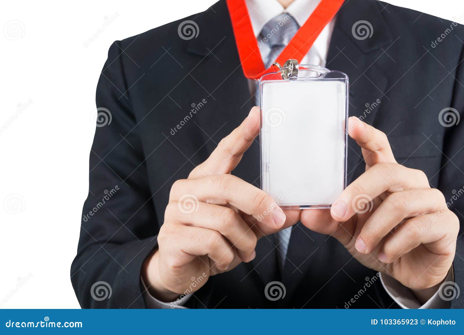 Man Holding Identification Card. Stock Image - Image of holder, object ...