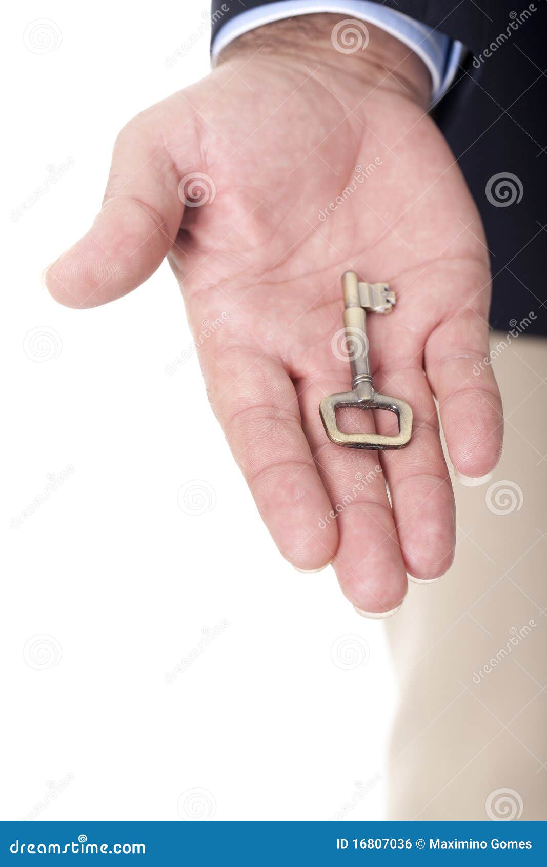 Man holding key stock photo. Image of concept, golden - 16807036