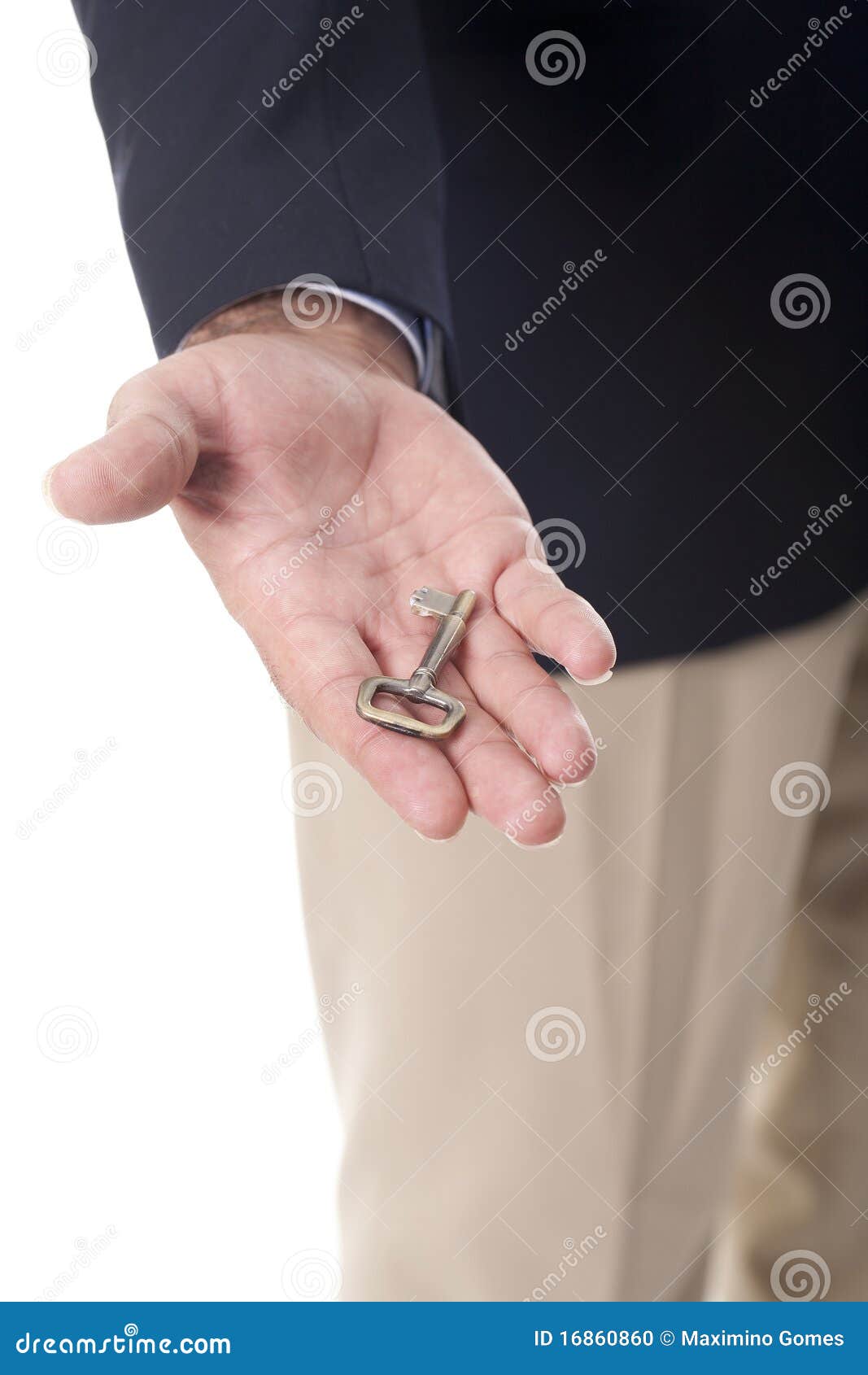 Man holding key stock photo. Image of passing, opportunity - 16860860