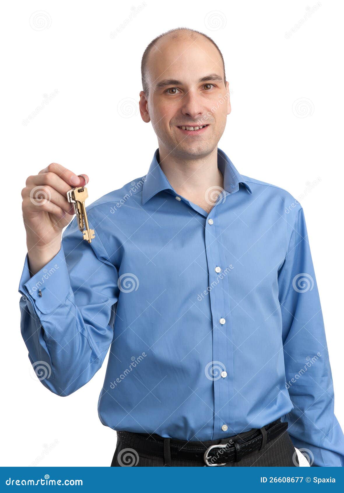 Man holding key stock image. Image of achievement, real - 26608677