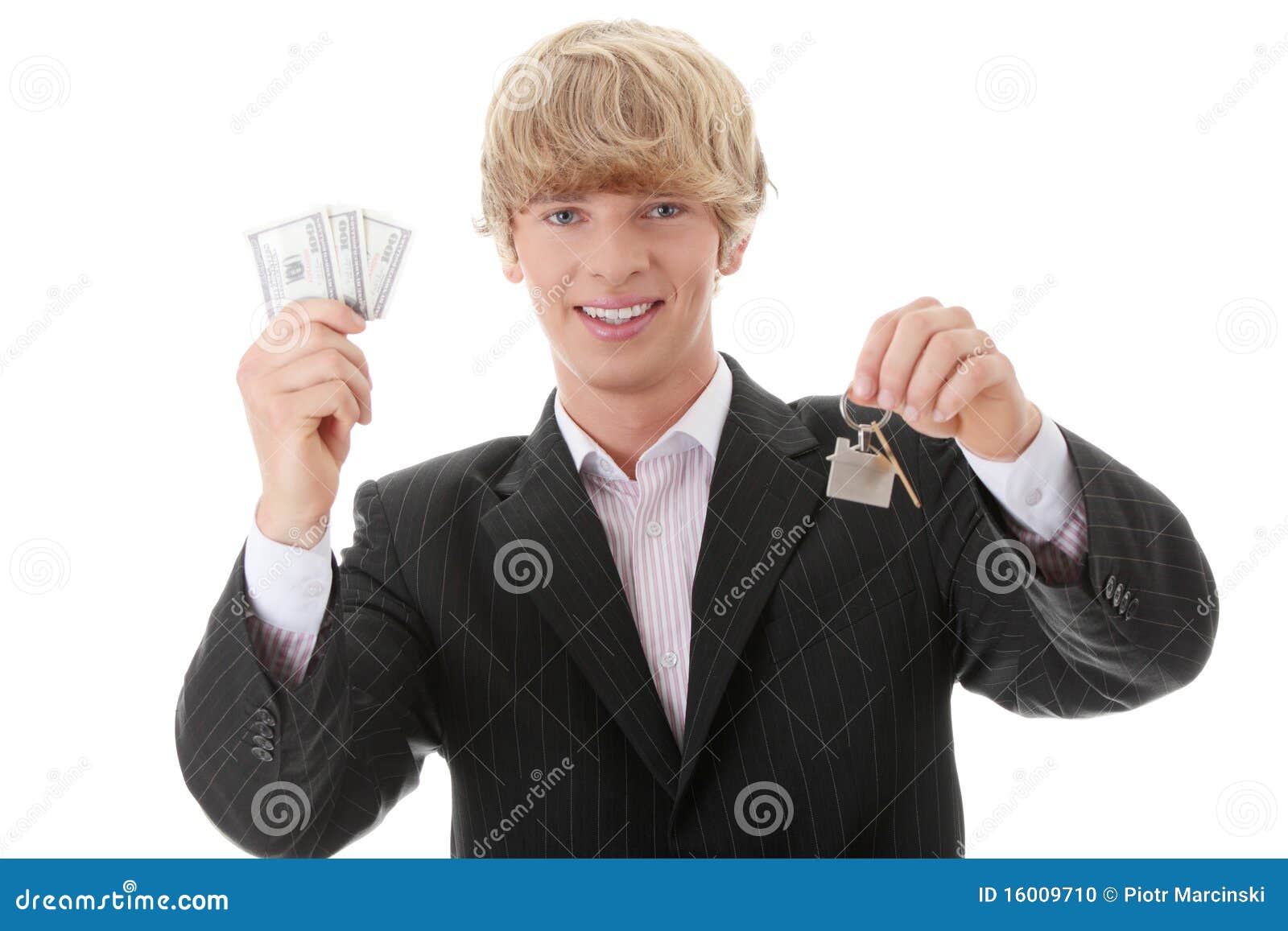 Man Holding Keys and Moneys Stock Photo - Image of adult, rent: 16009710