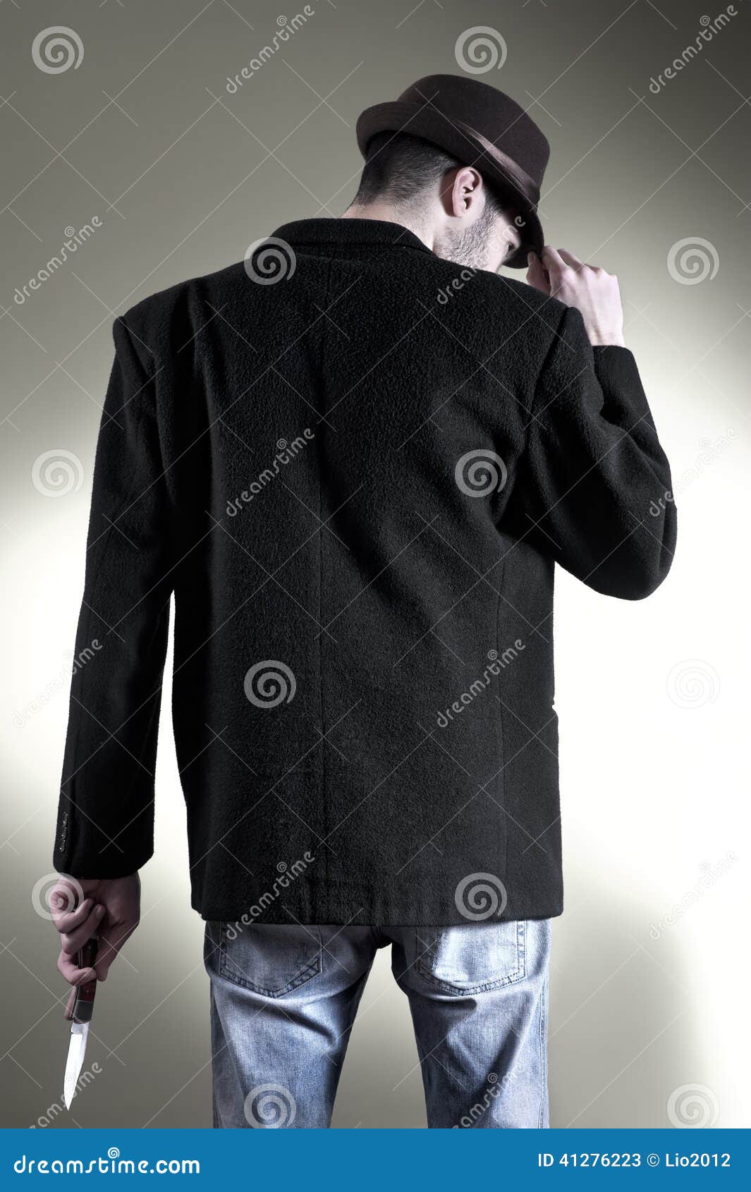 Man holding a knife stock image. Image of crime, danger - 41276223