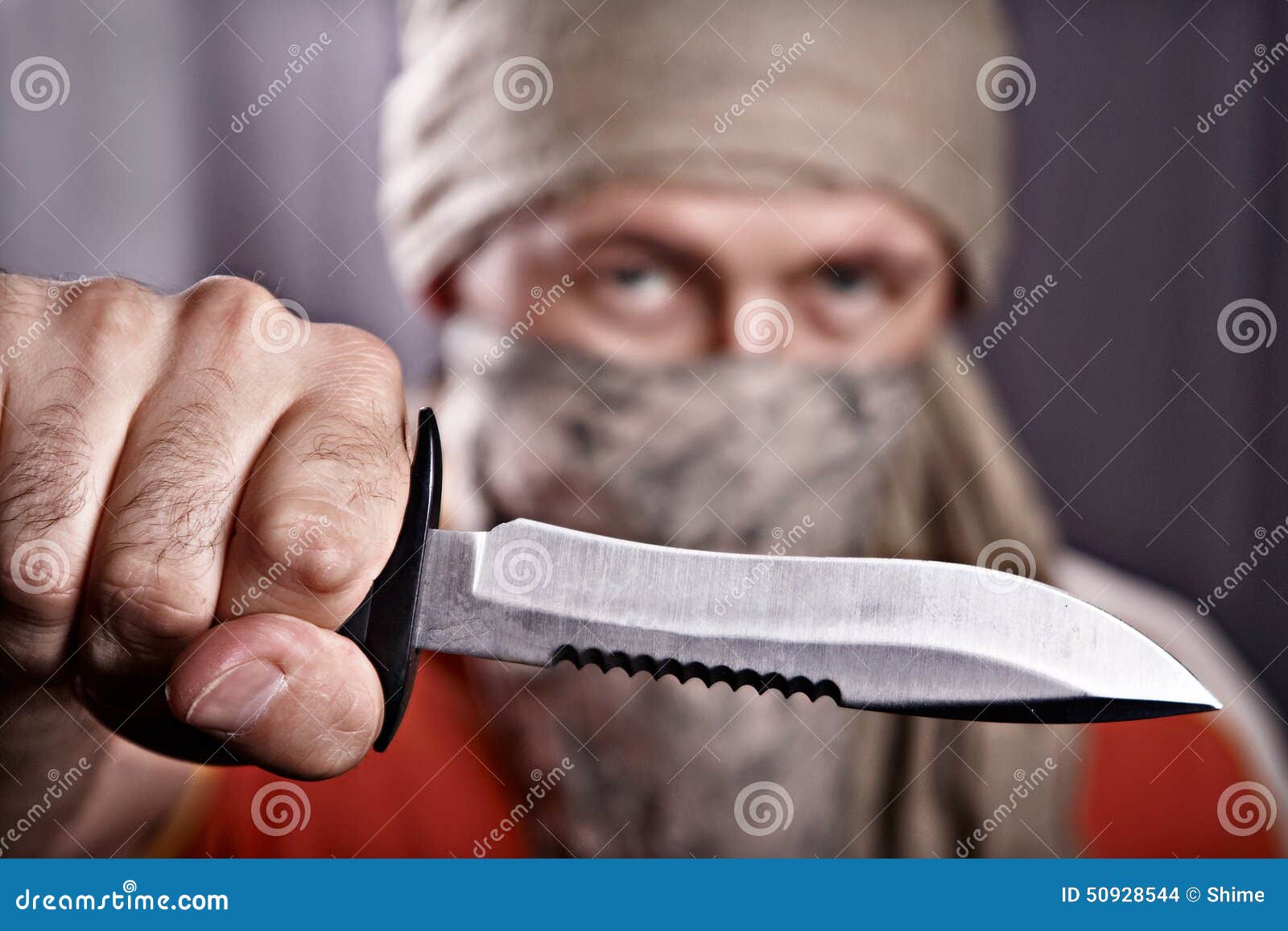 Man holding knife stock photo. Image of killer, bandit - 50928544