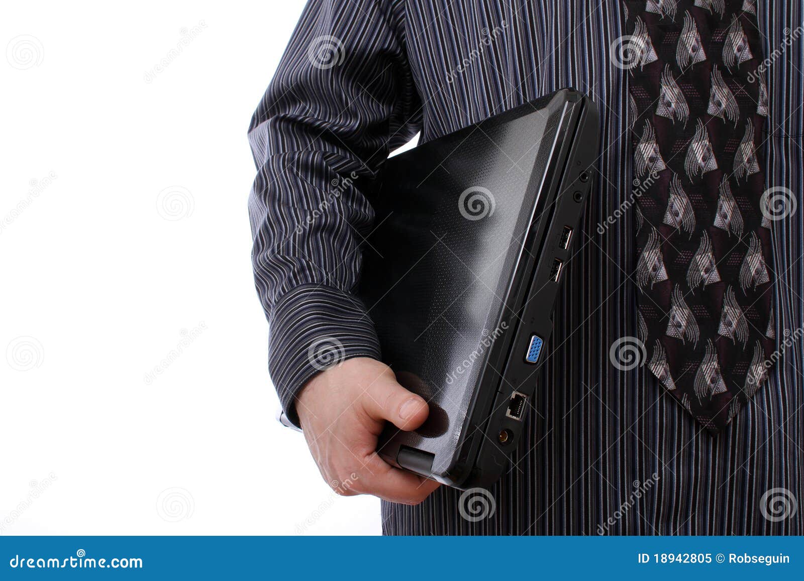 Man holding a laptop stock image. Image of communication - 18942805