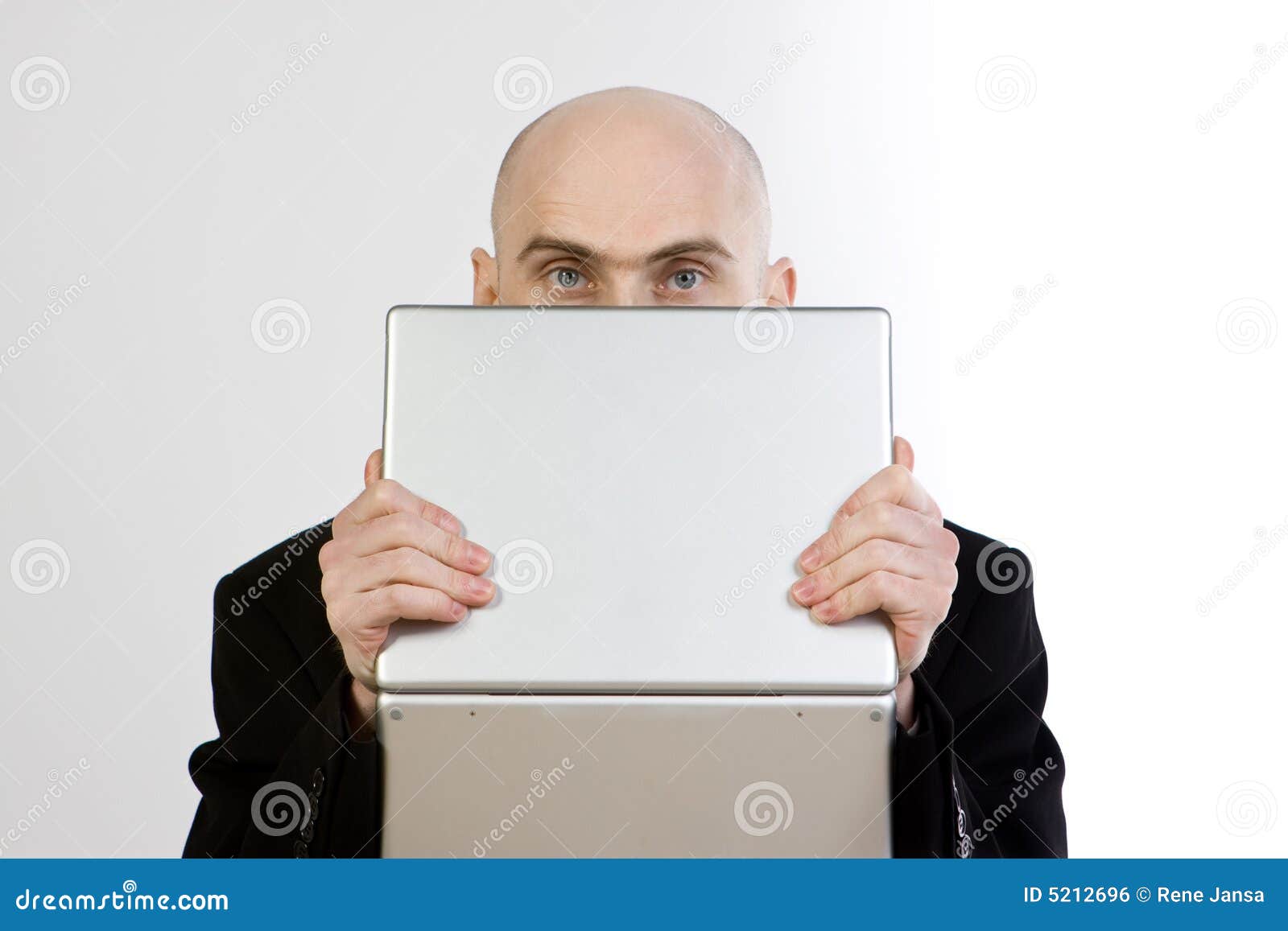 Man Holding Laptop stock photo. Image of caucasian, hands - 5212696
