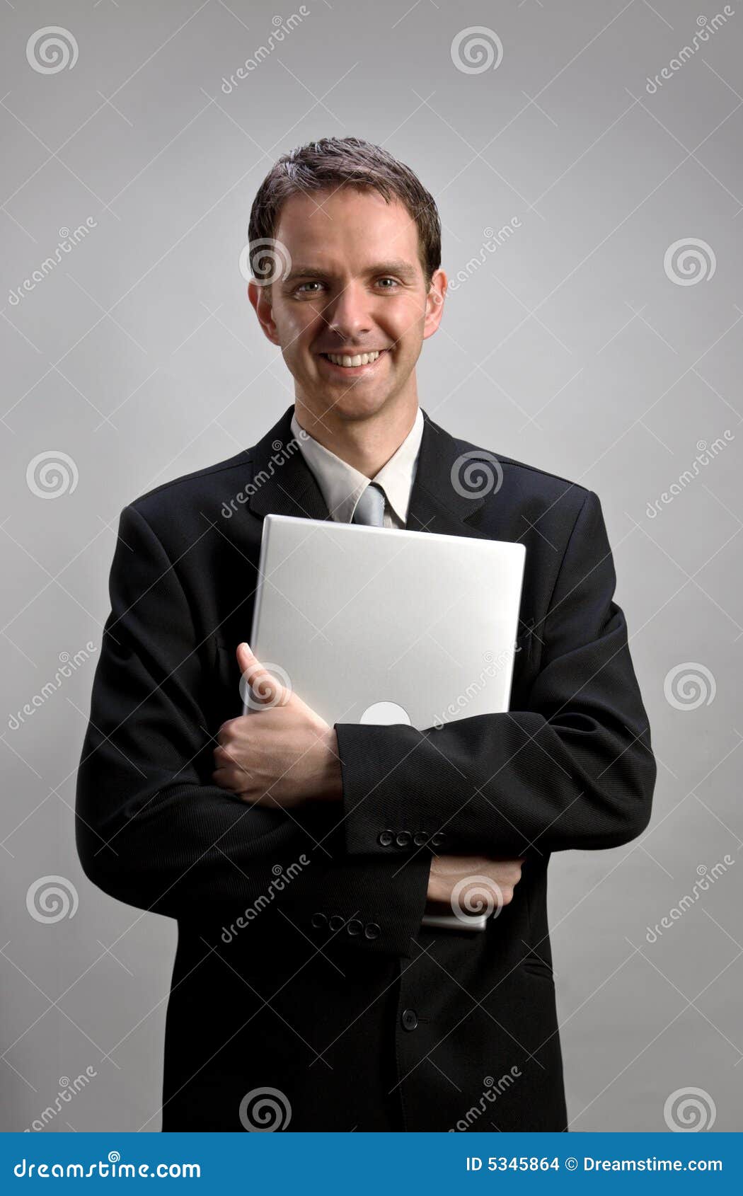 Man Holding Laptop Stock Images - Image: 5345864