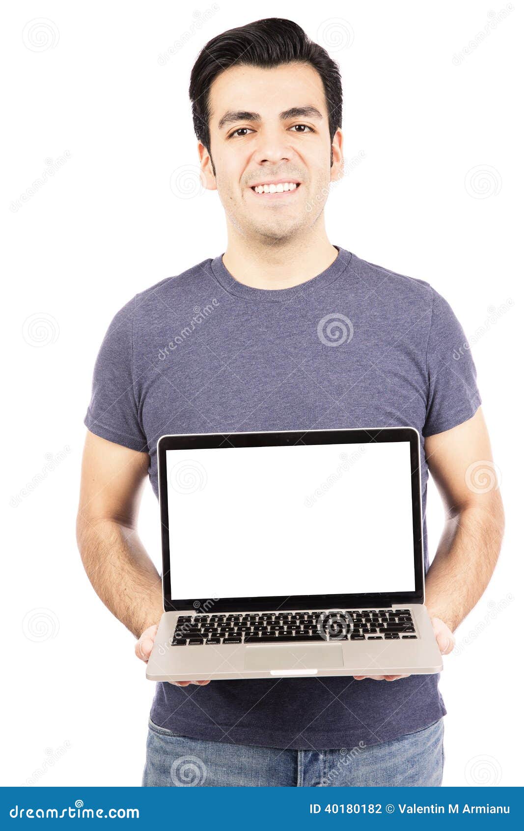 Man holding a laptop stock photo. Image of person, confident - 40180182