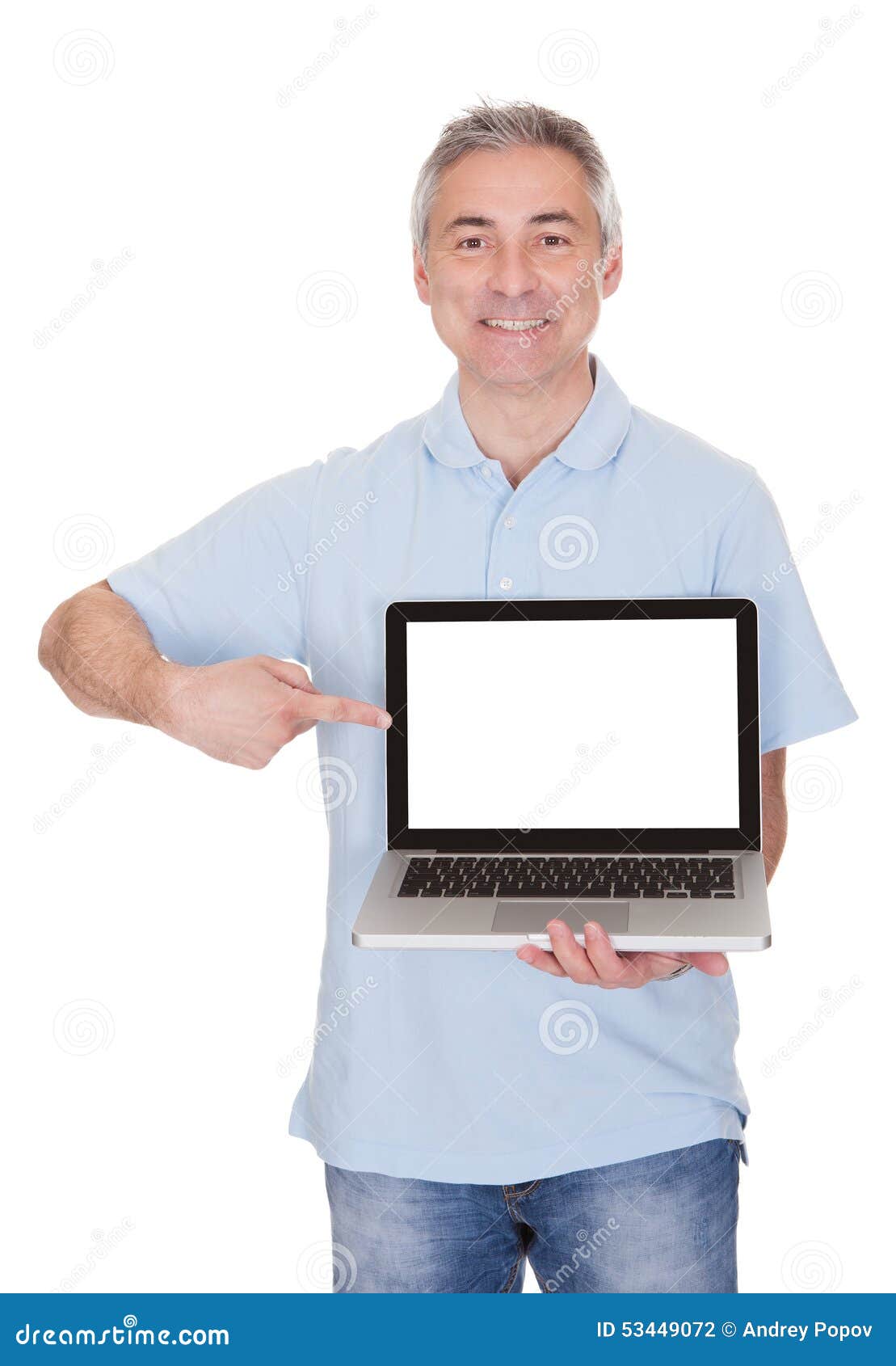 Man holding laptop stock photo. Image of online, laptop - 53449072