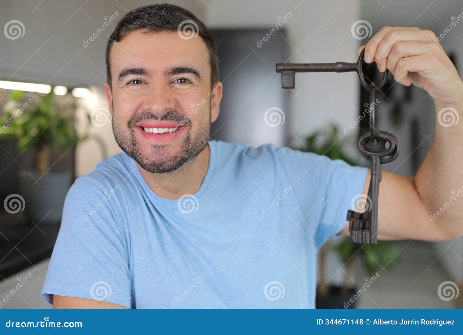 Man Holding Large Ancient Keys Stock Photo - Image of antique, ancient ...