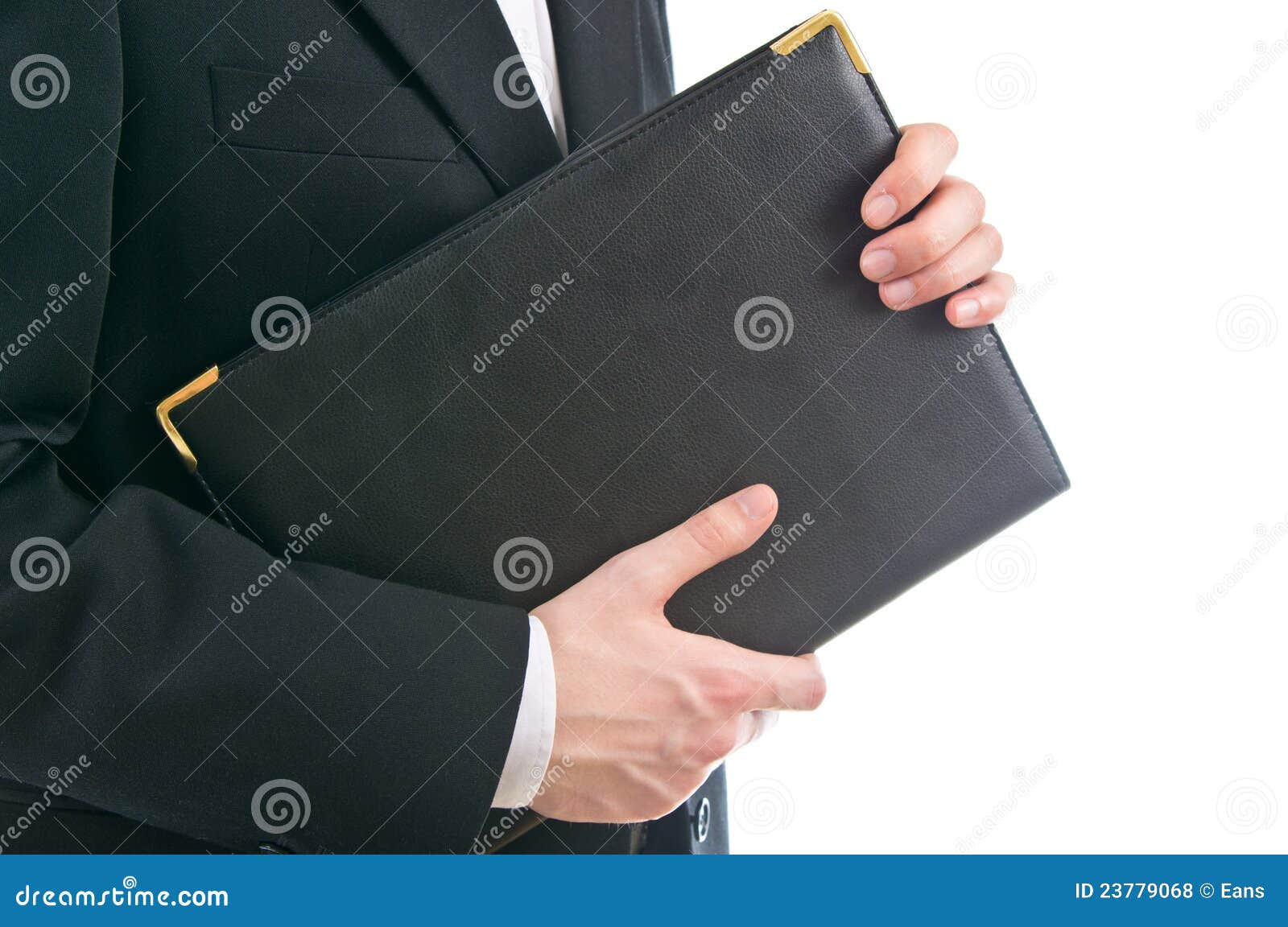 Man holding leather folder stock photo. Image of hold - 23779068
