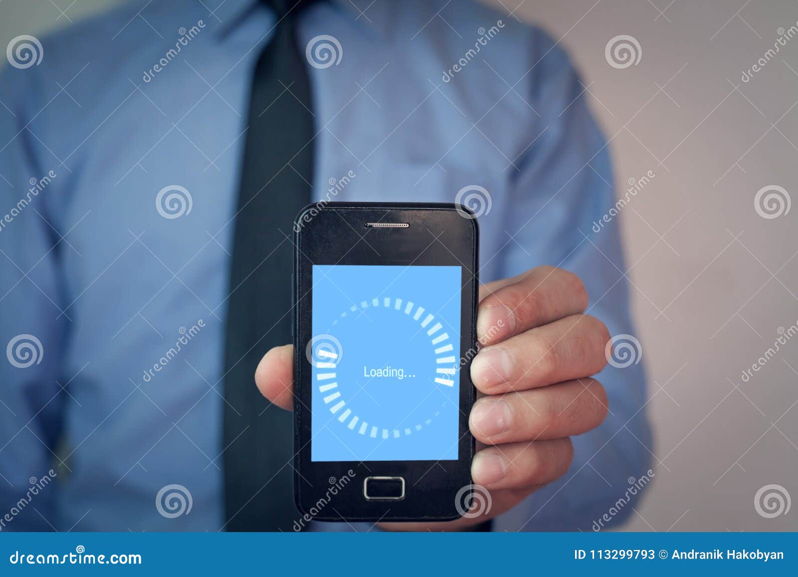 Man holding loading sign. stock image. Image of glow - 113299793