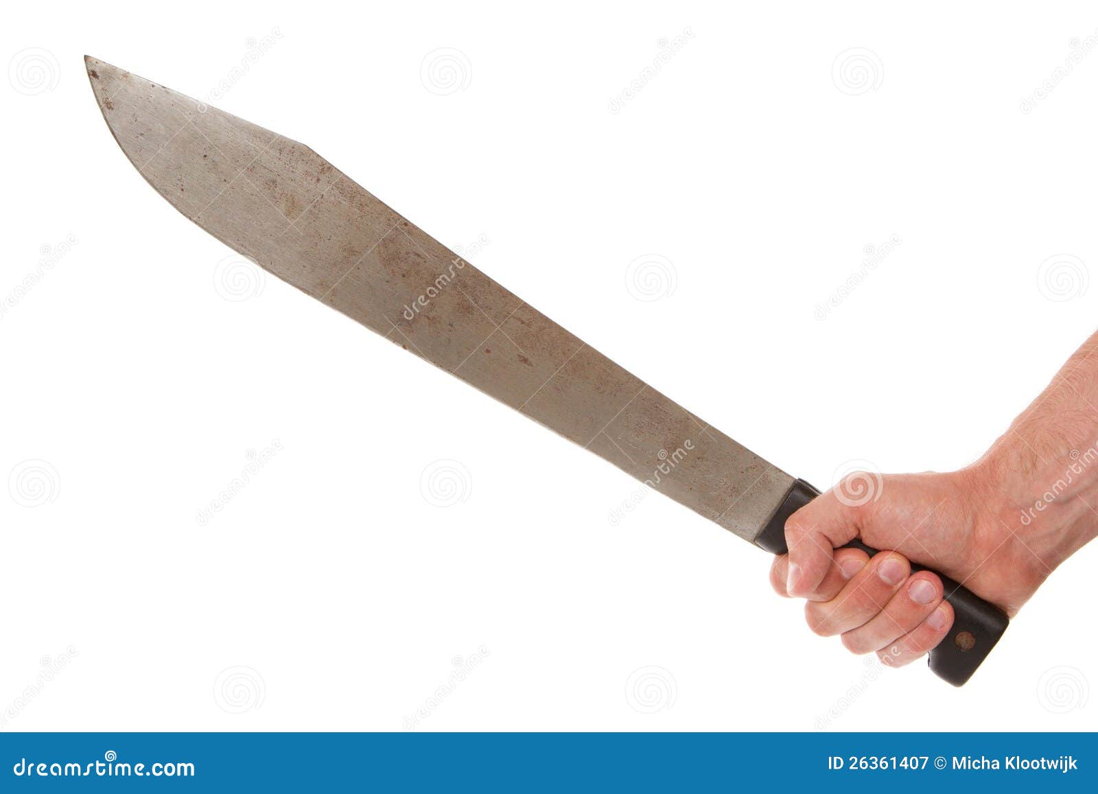 Man holding a machete stock image. Image of sabre, finger - 26361407