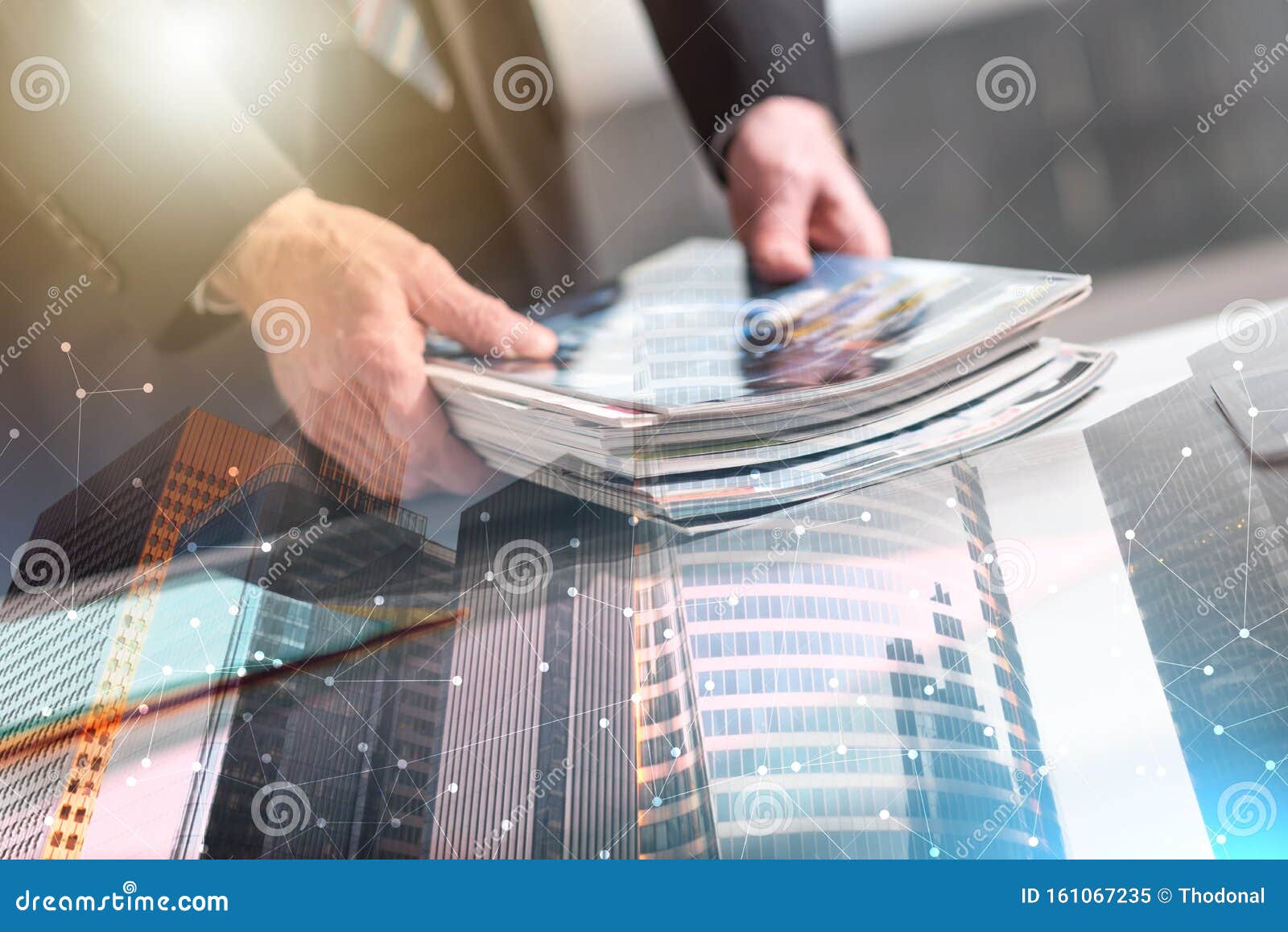 Man Holding Magazines; Multiple Exposure Stock Image - Image of ...