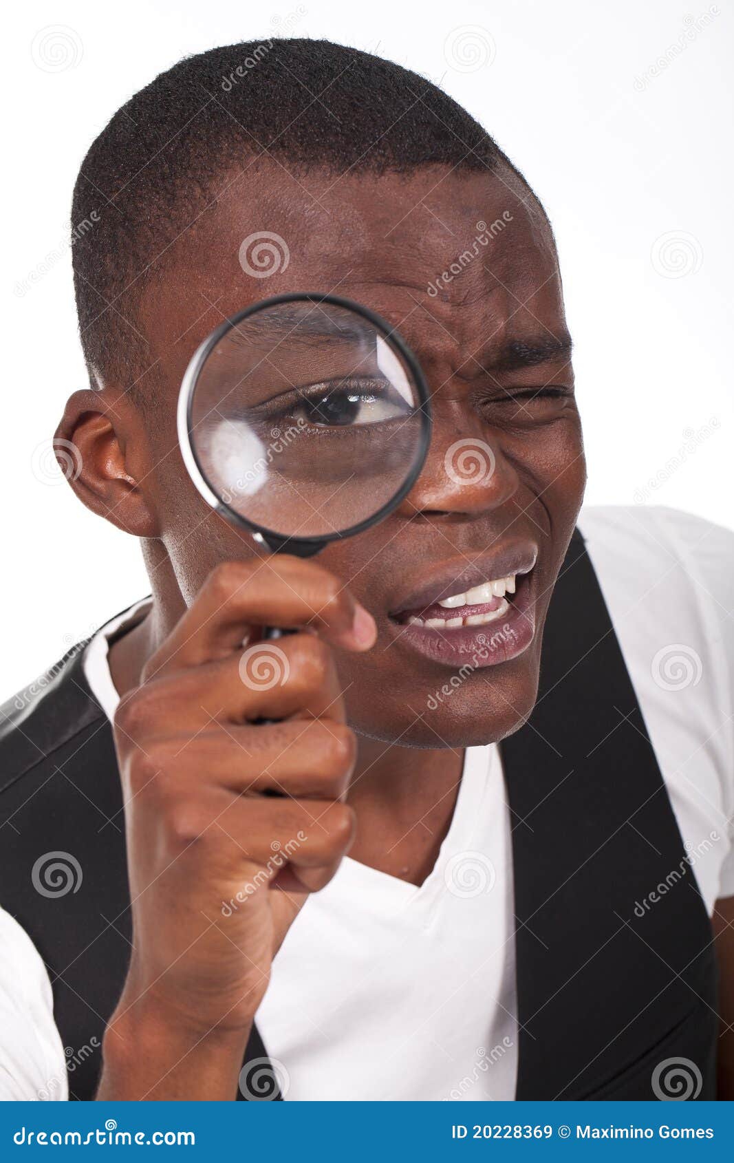 Man Holding a Magnifying Glass Stock Image - Image of look, eyes: 20228369 Man Holding a Magnifying Glass Stock Image - Image of look, eyes: 20228369