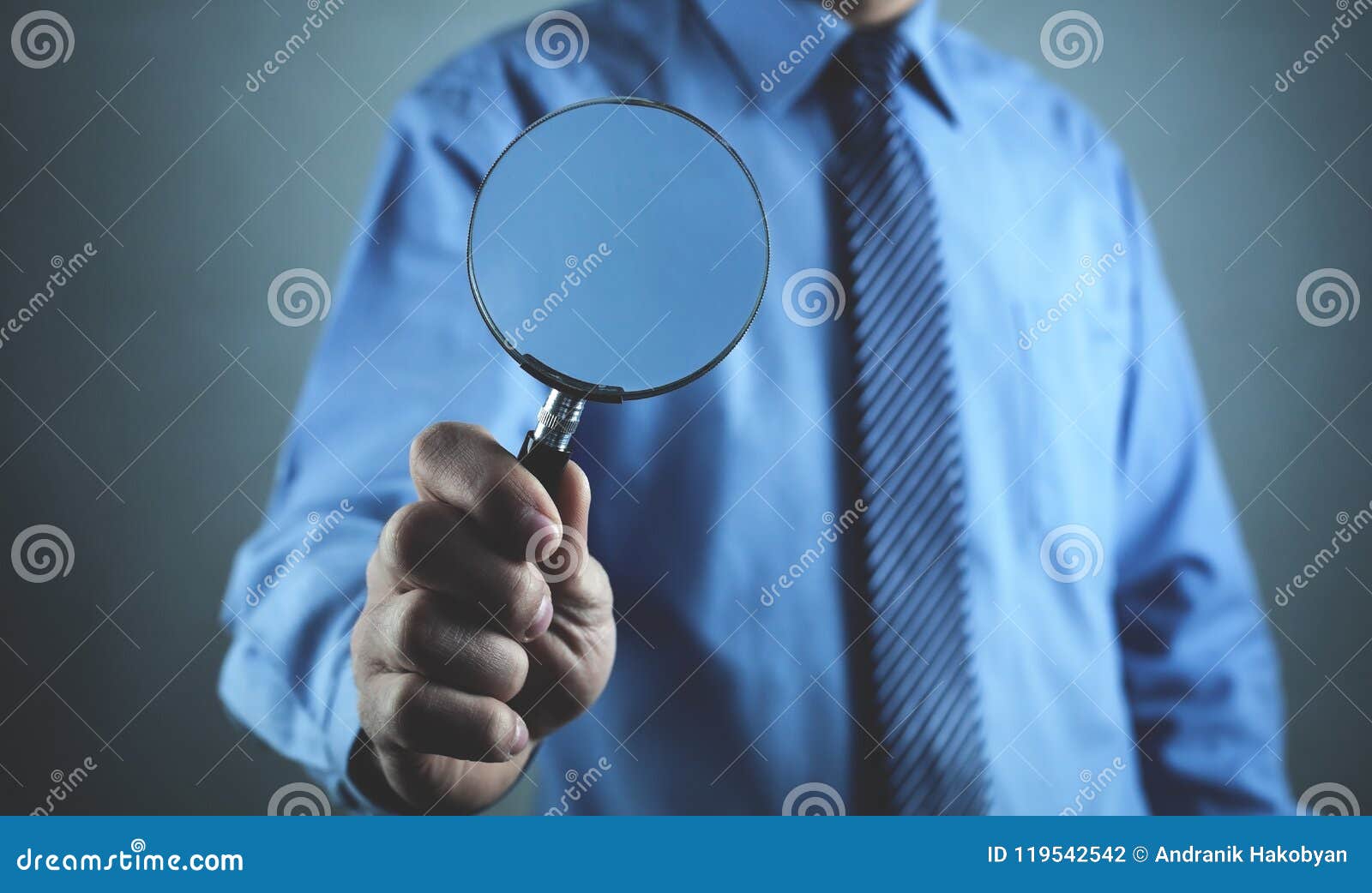 Man Holding Magnifying Glass. Search and Solution Stock Photo - Image ...