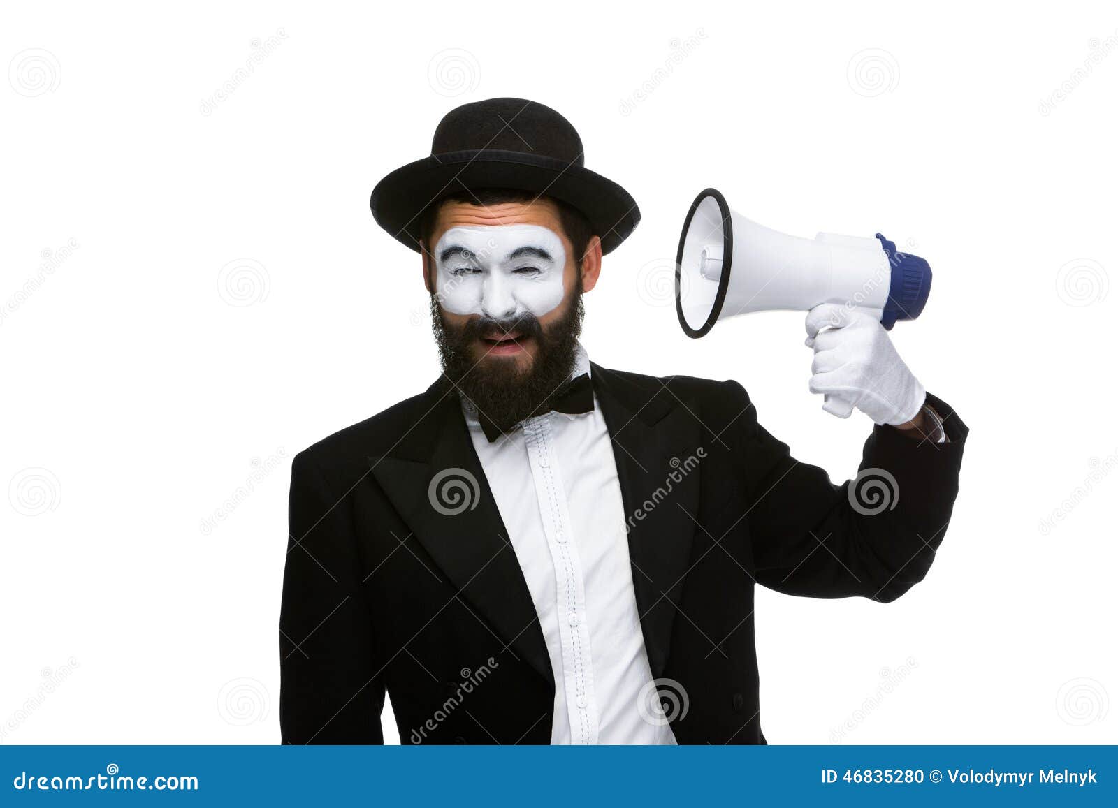 Man holding megaphone stock photo. Image of businesspeople - 46835280