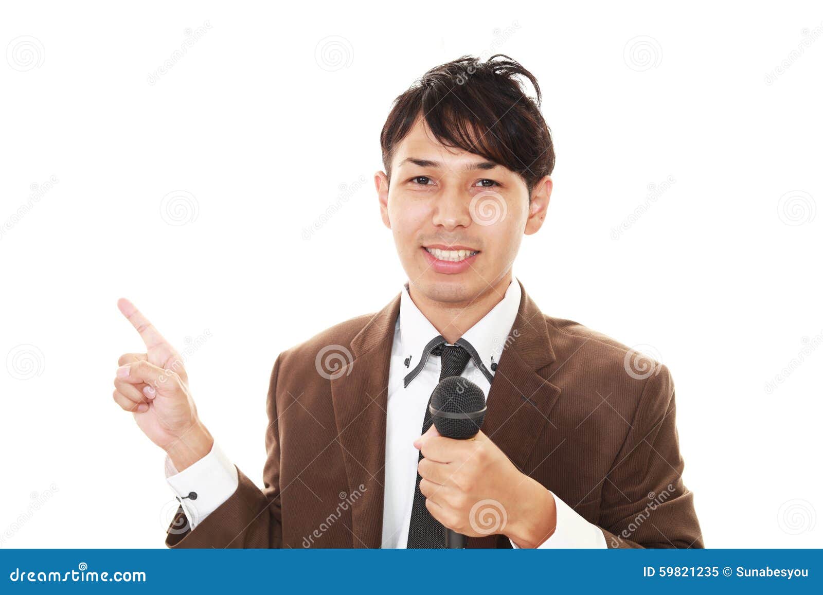 Man holding microphone stock image. Image of health, exhibition - 59821235