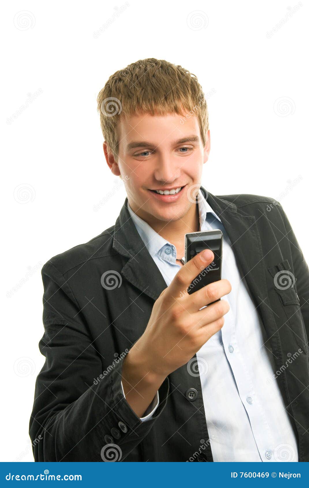 Man holding mobile phone Man holding mobile phone