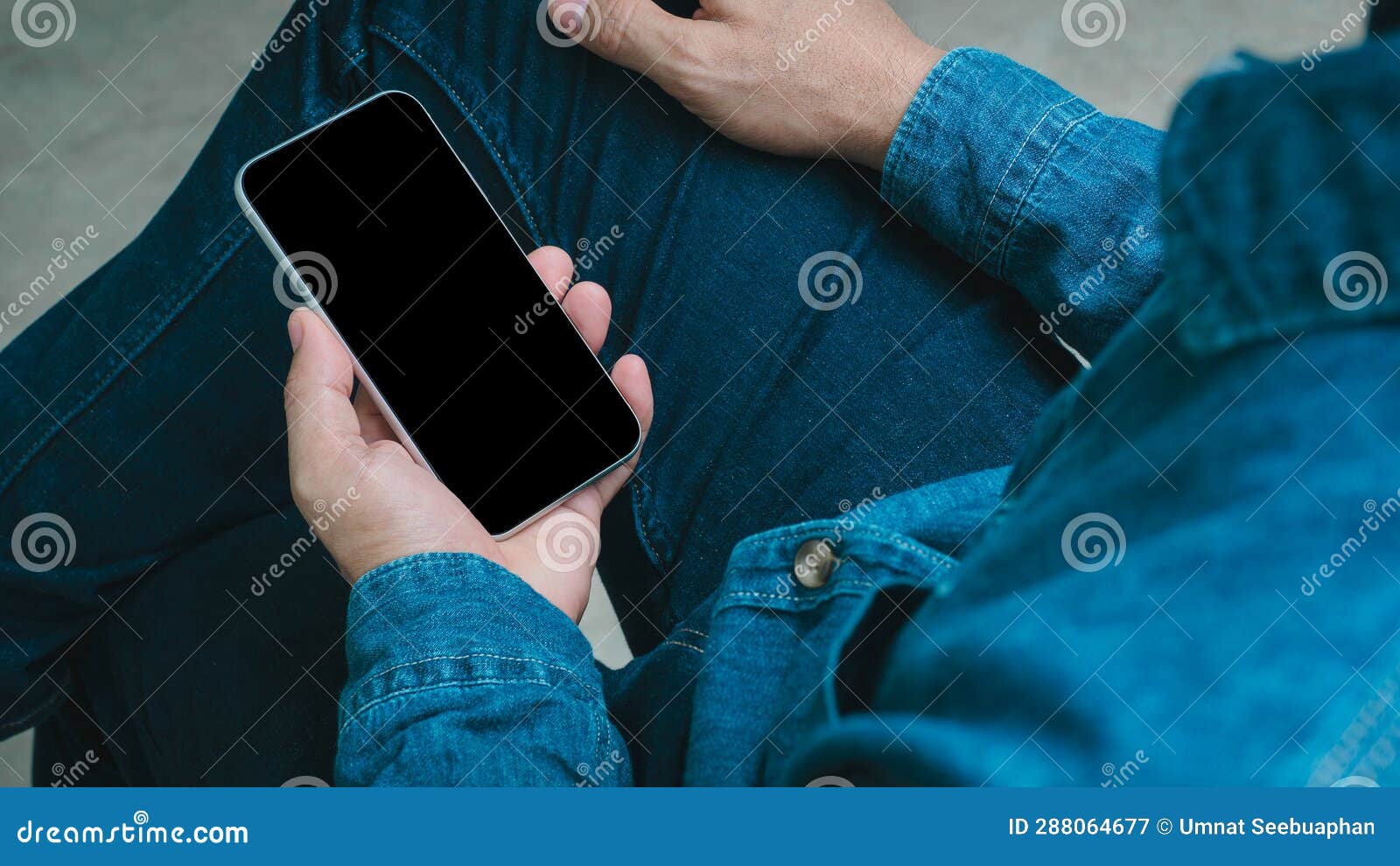Man Holding Mobile Phone in Hand, Set of Different Angles and ...