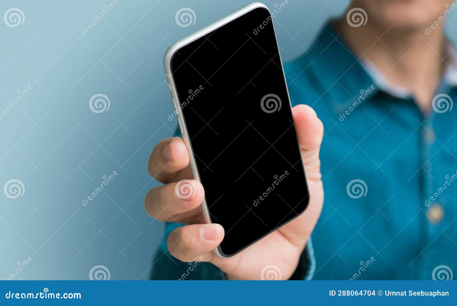 Man Holding Mobile Phone in Hand, Set of Different Angles and Positions ...