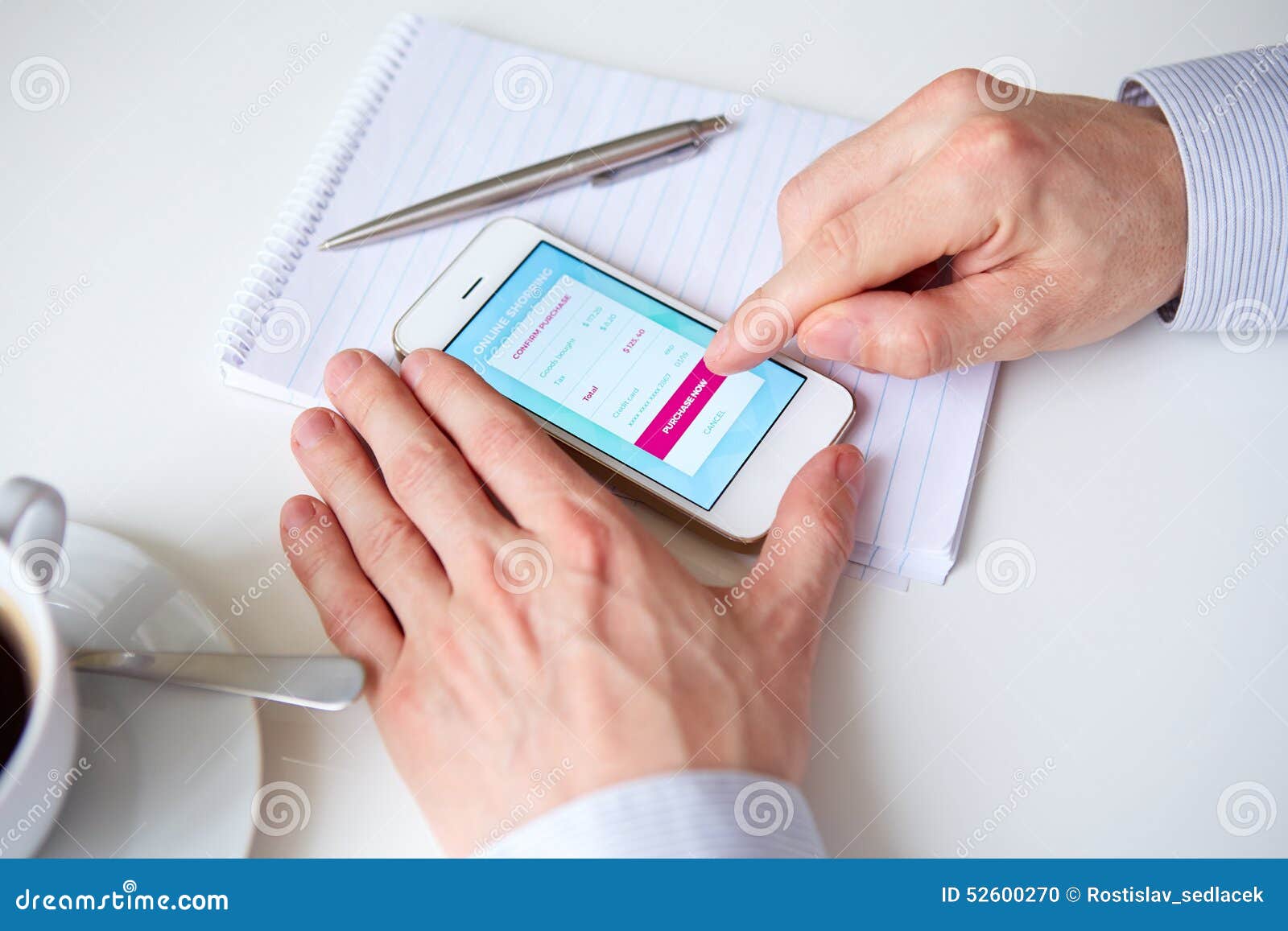 Man holding a mobile phone stock photo. Image of code - 52600270
