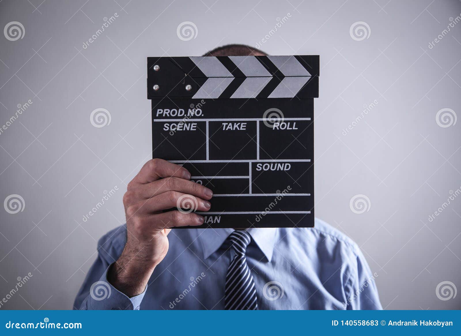 Man Holding Movie Clapper. Making Movie Stock Image - Image of making ...