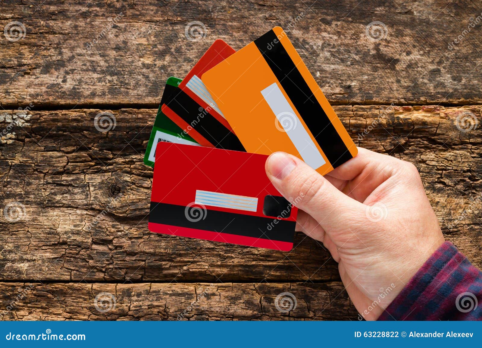 Man Holding Multiple Credit Cards Stock Photo - Image of multiple ...
