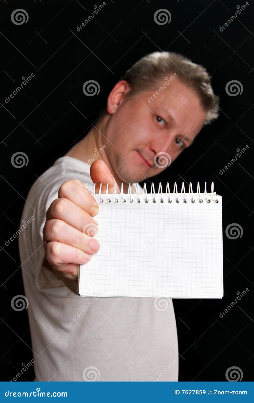 Man holding notebook stock image. Image of idea, advertise - 7627859
