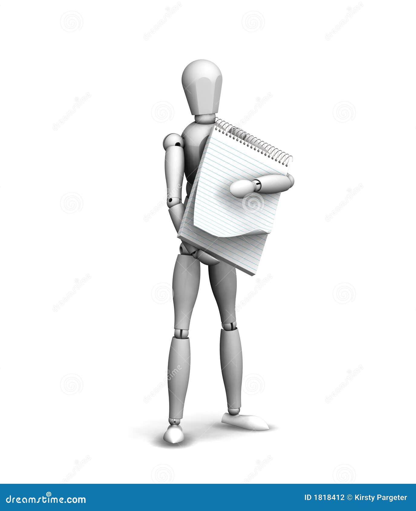 Man holding notepad stock illustration. Illustration of concept - 1818412