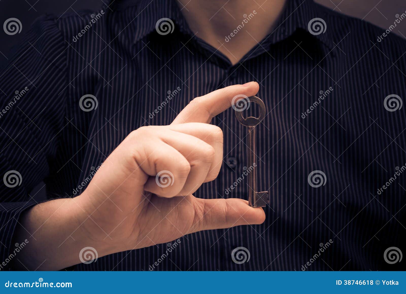 Man holding old key hand stock photo. Image of human - 38746618