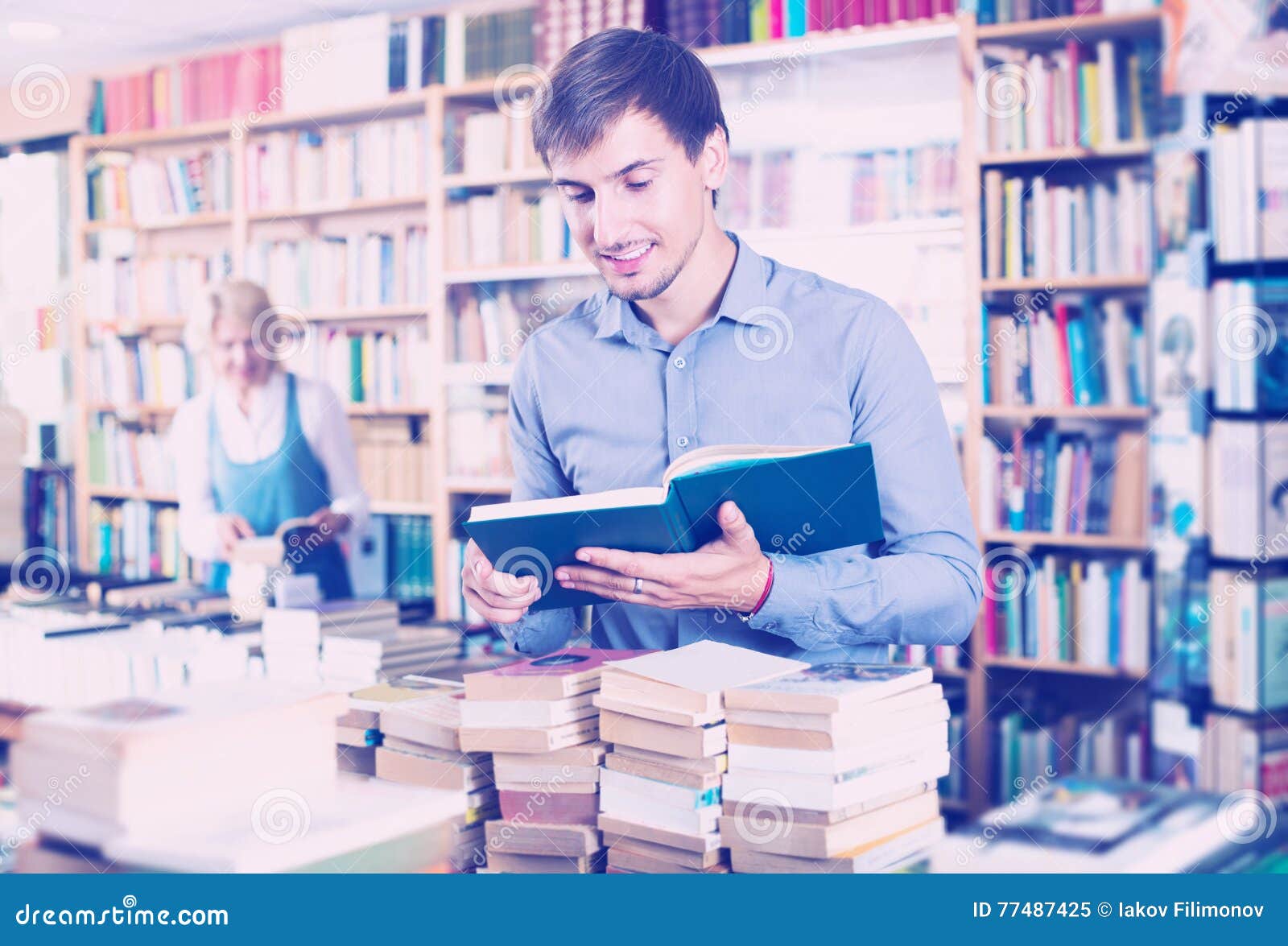Man holding open book stock image. Image of caucasian - 77487425