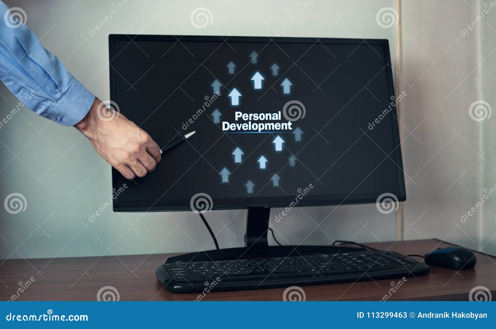 Man Holding Personal Development. Stock Image - Image of career, hand ...