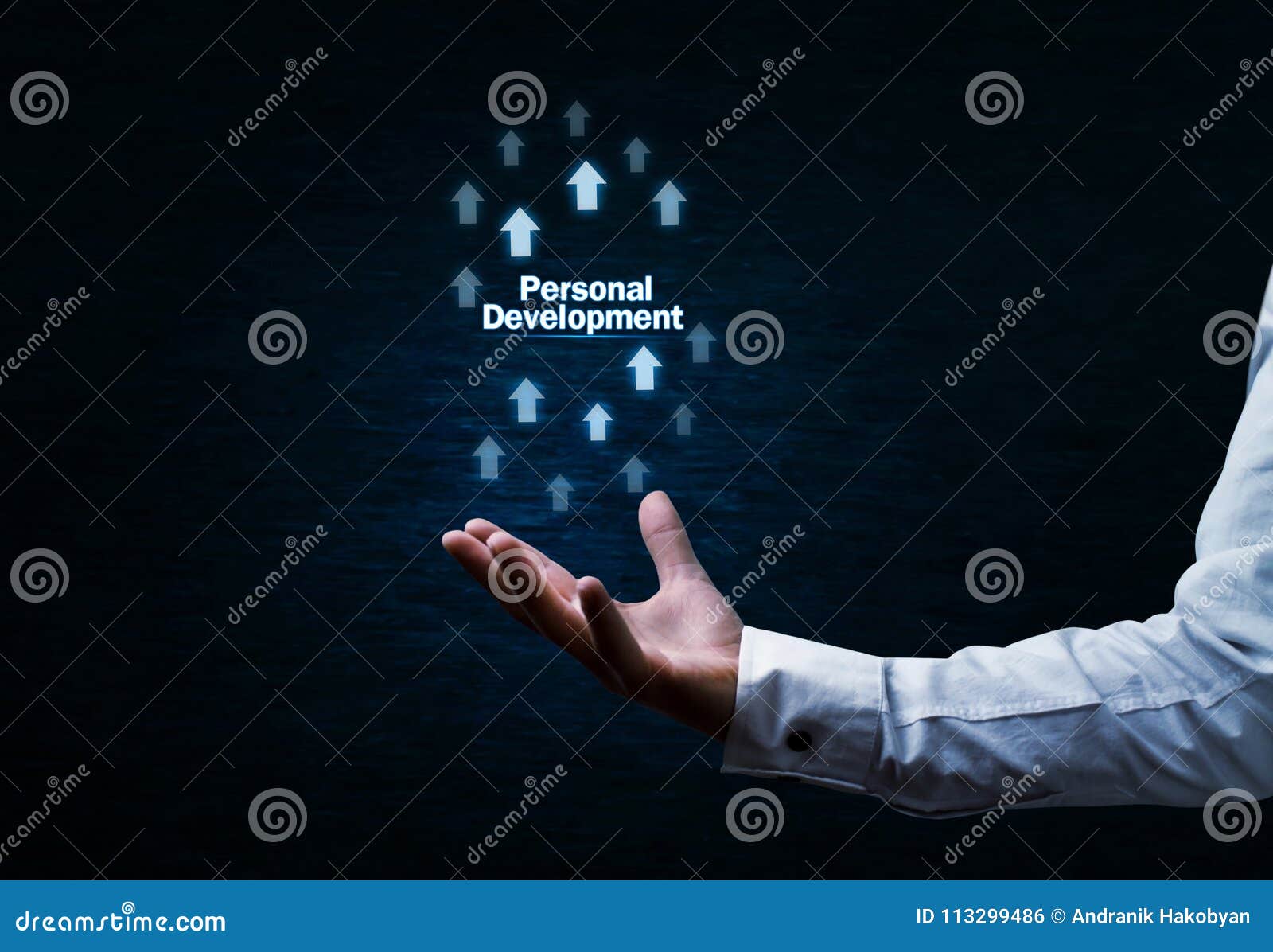 Man Holding Personal Development. Stock Photo - Image of type ...