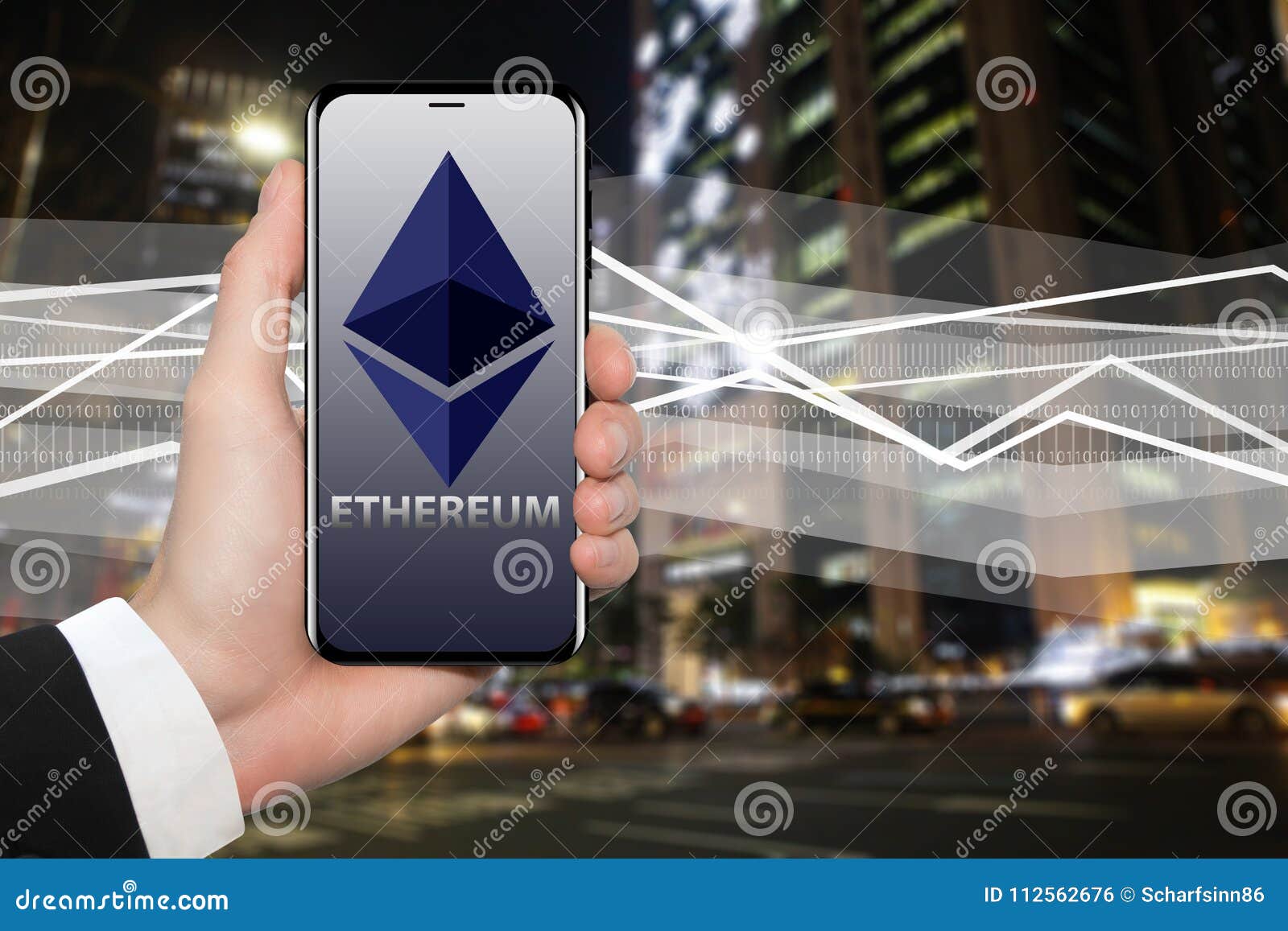 Man Holding a Phone with a Ethereum Symbol Editorial Photo - Image of ...