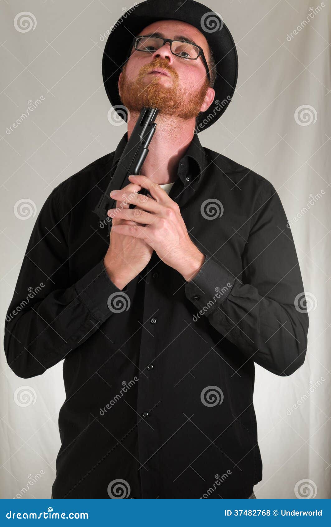 Man Holding a Pistol Gun stock photo. Image of hand, handgun - 37482768