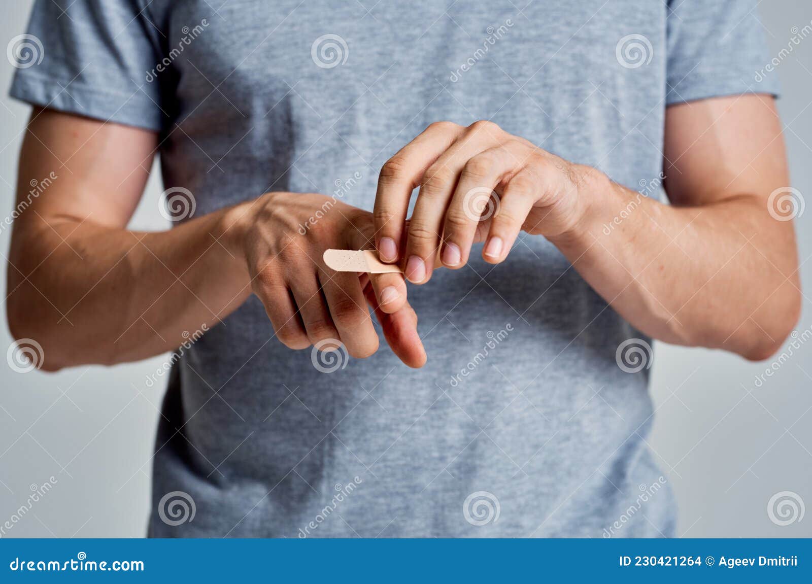 Man Holding Plaster in Hands Treatment Help Stock Photo - Image of pain ...