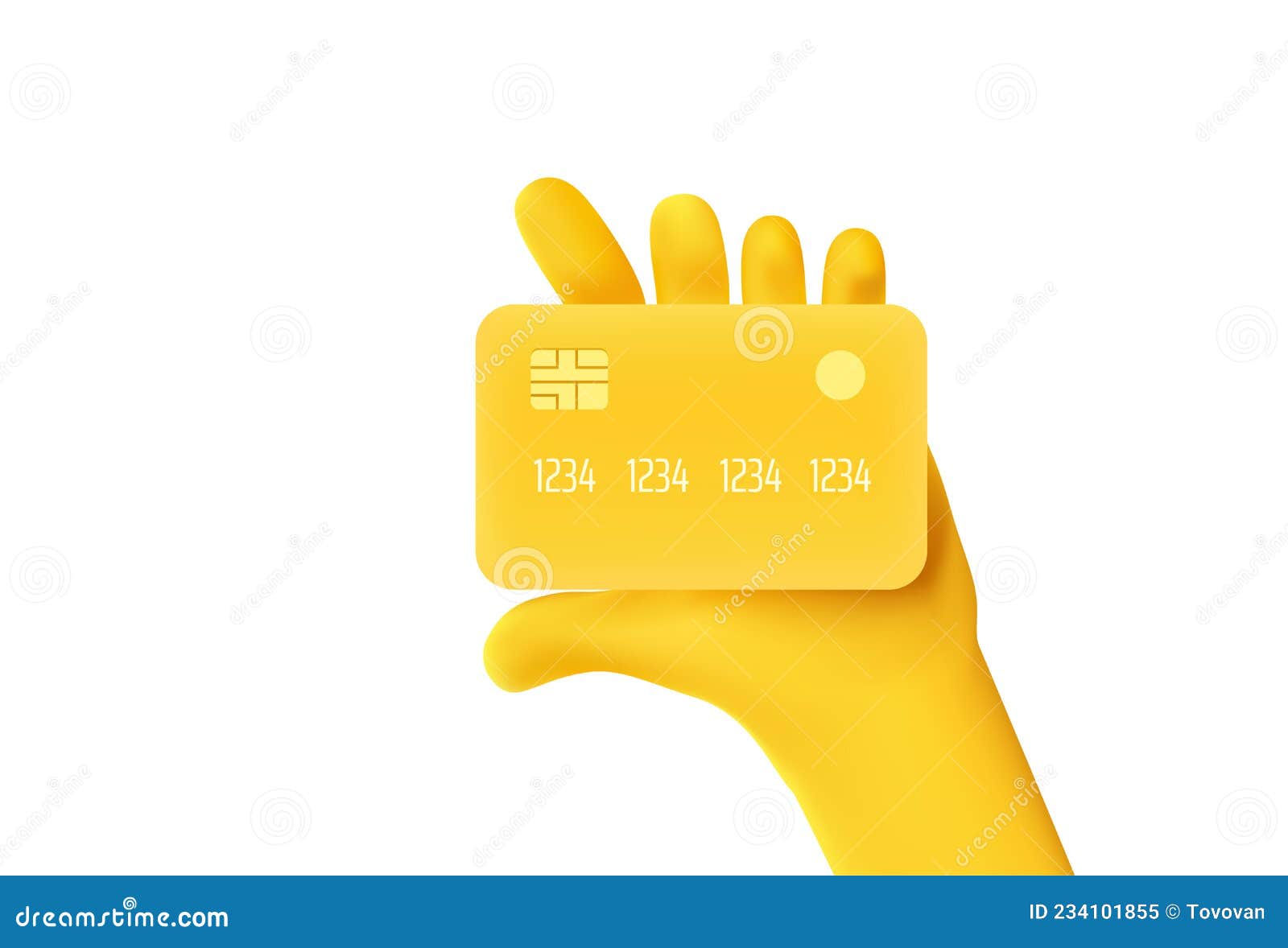 Man Holding Plastic Card in a Hand Stock Vector - Illustration of ...