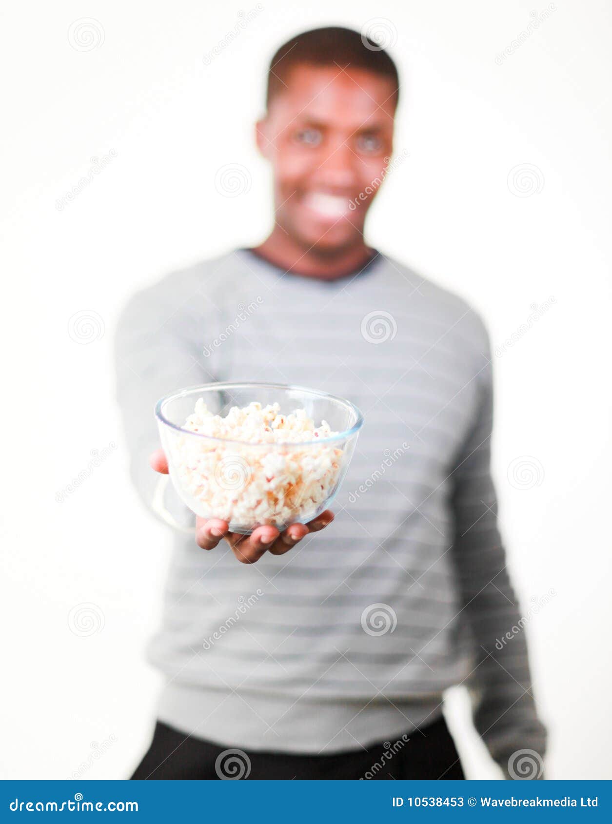 Man holding pop corn stock image. Image of happy, hiding - 10538453