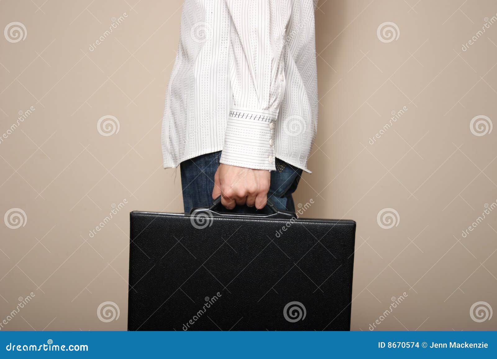Man Holding Portfolio - Side View Stock Photo - Image of backdrop ...